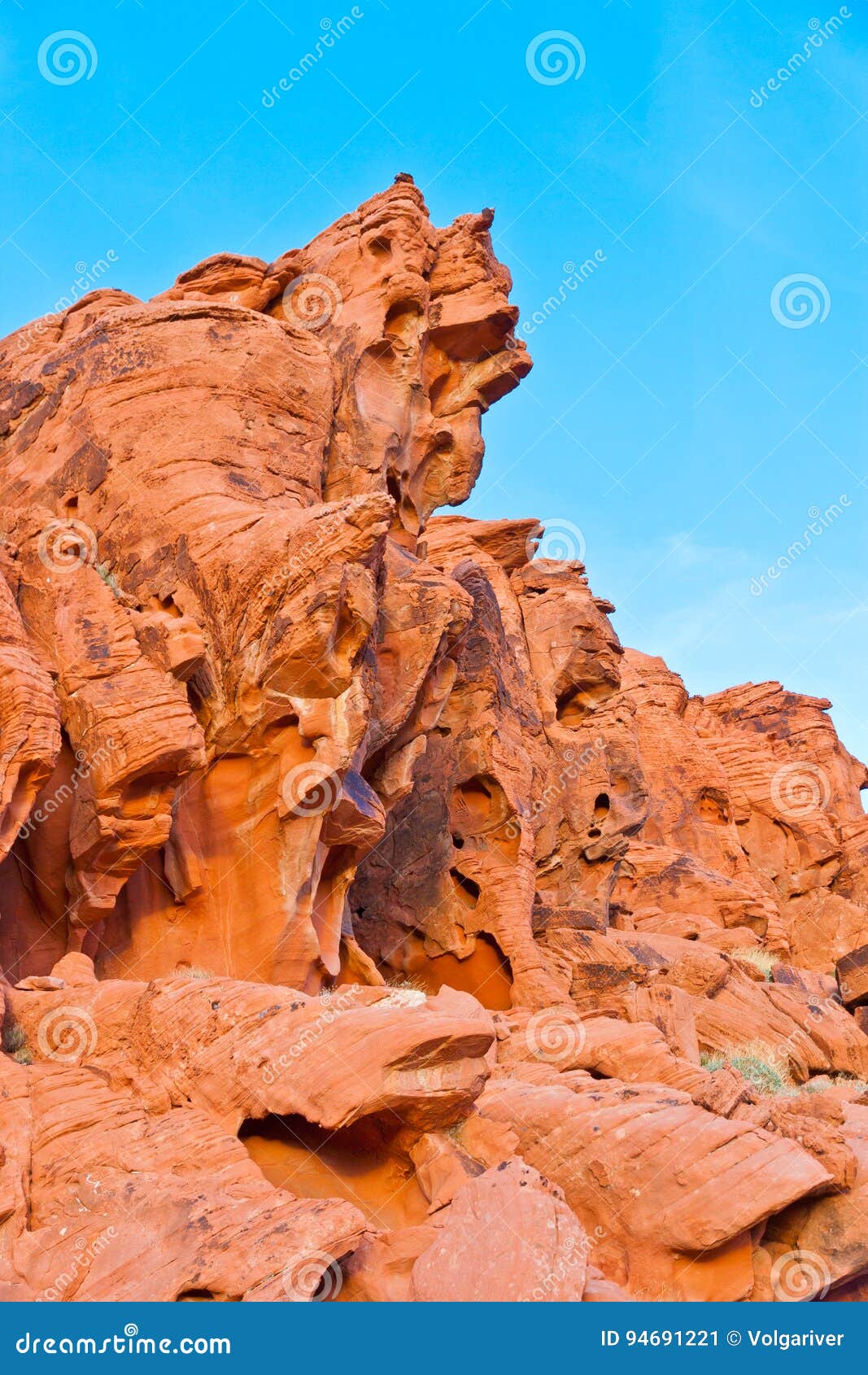 The Unique Red Sandstone Rock Formations in Valley of Fire State Stock ...