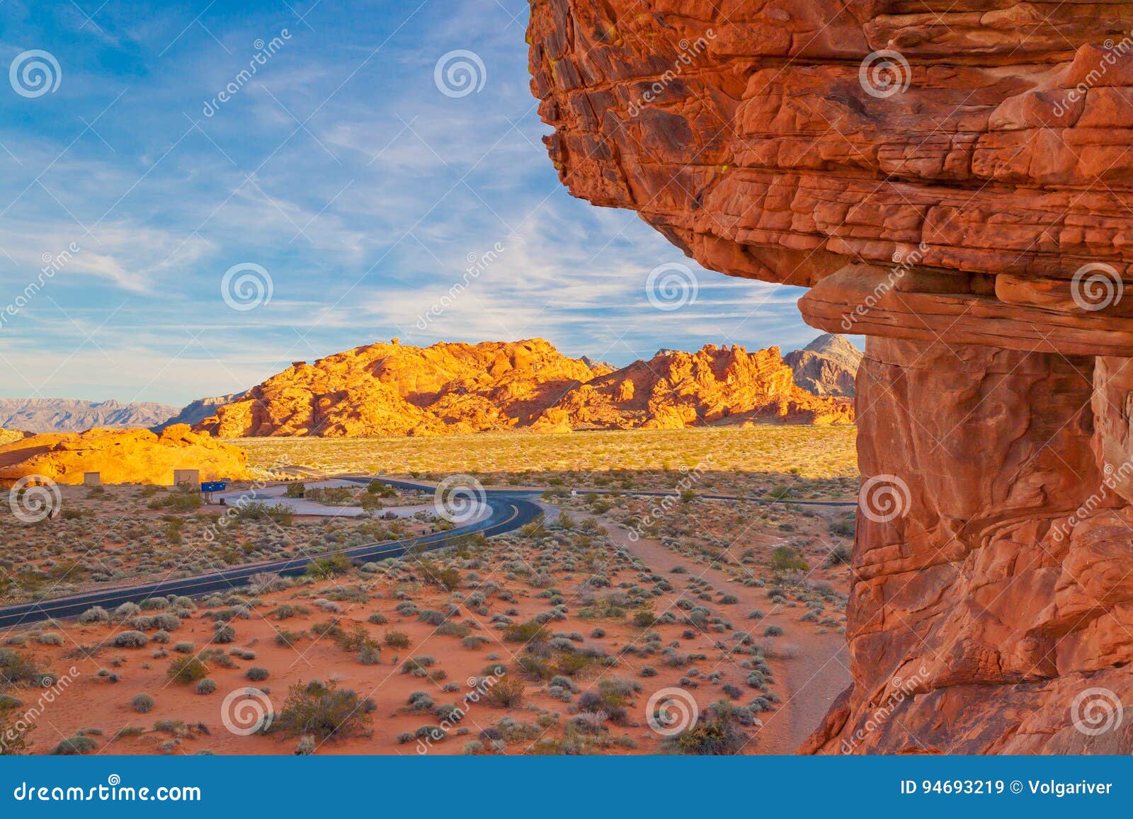 The Unique Red Sandstone Rock Formations in Valley of Fire State Stock ...