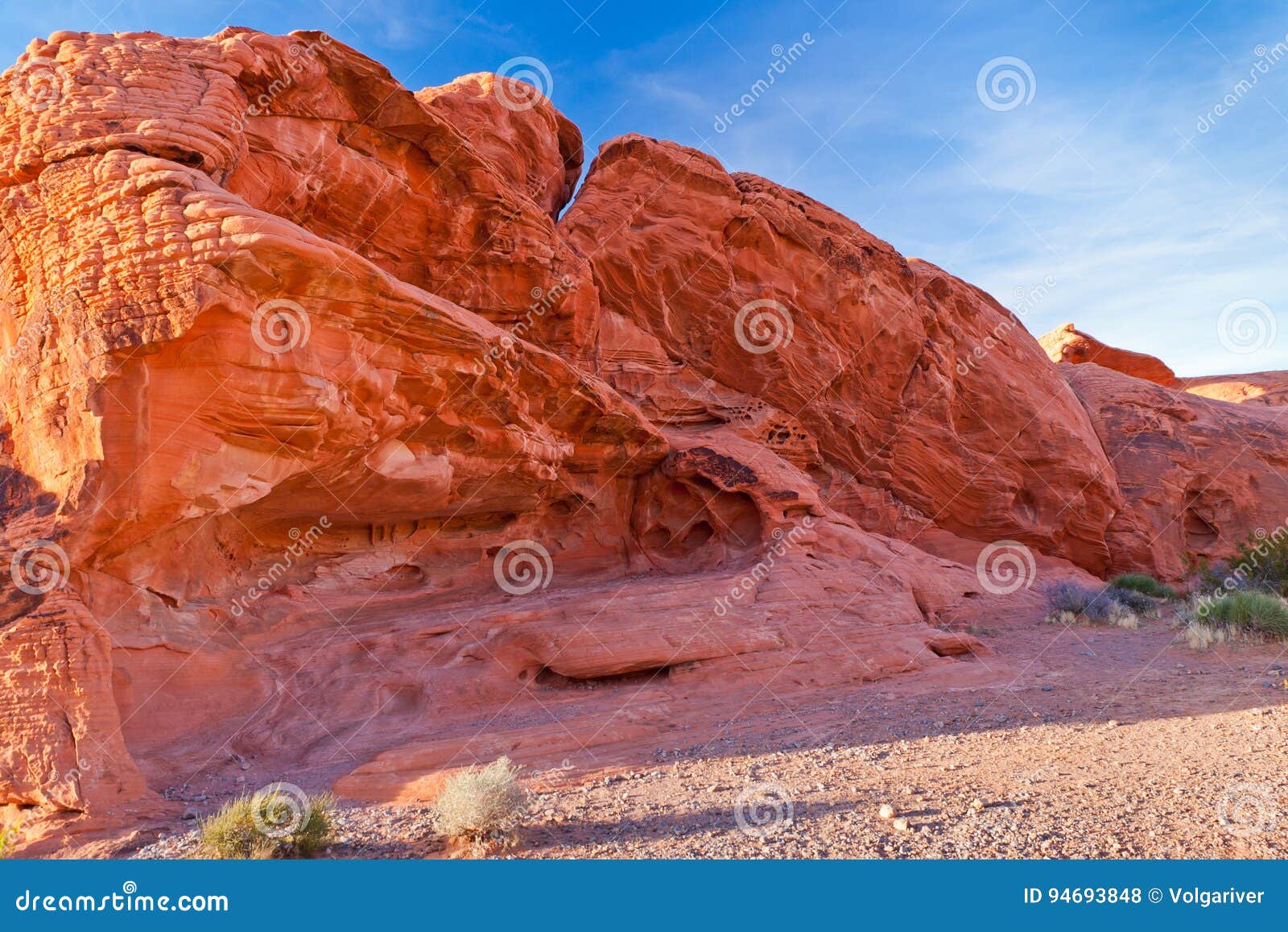 The Unique Red Sandstone Rock Formations in Valley of Fire State Stock ...