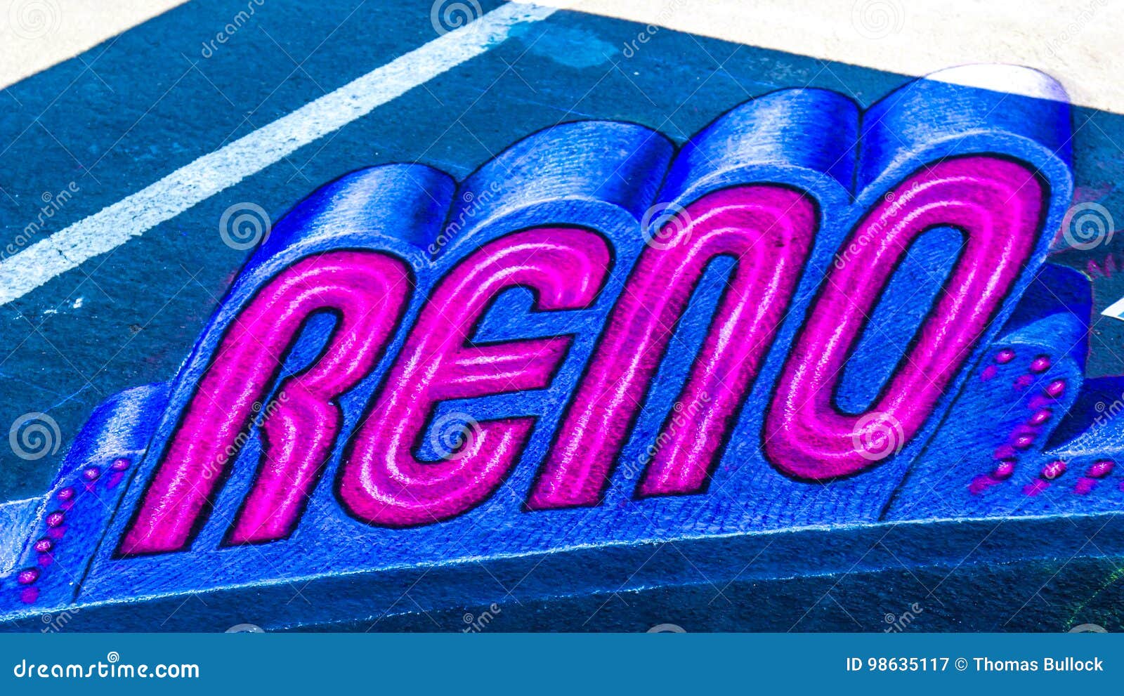 Unique Reno Sign in Chalk stock image. Image of sign - 98635117