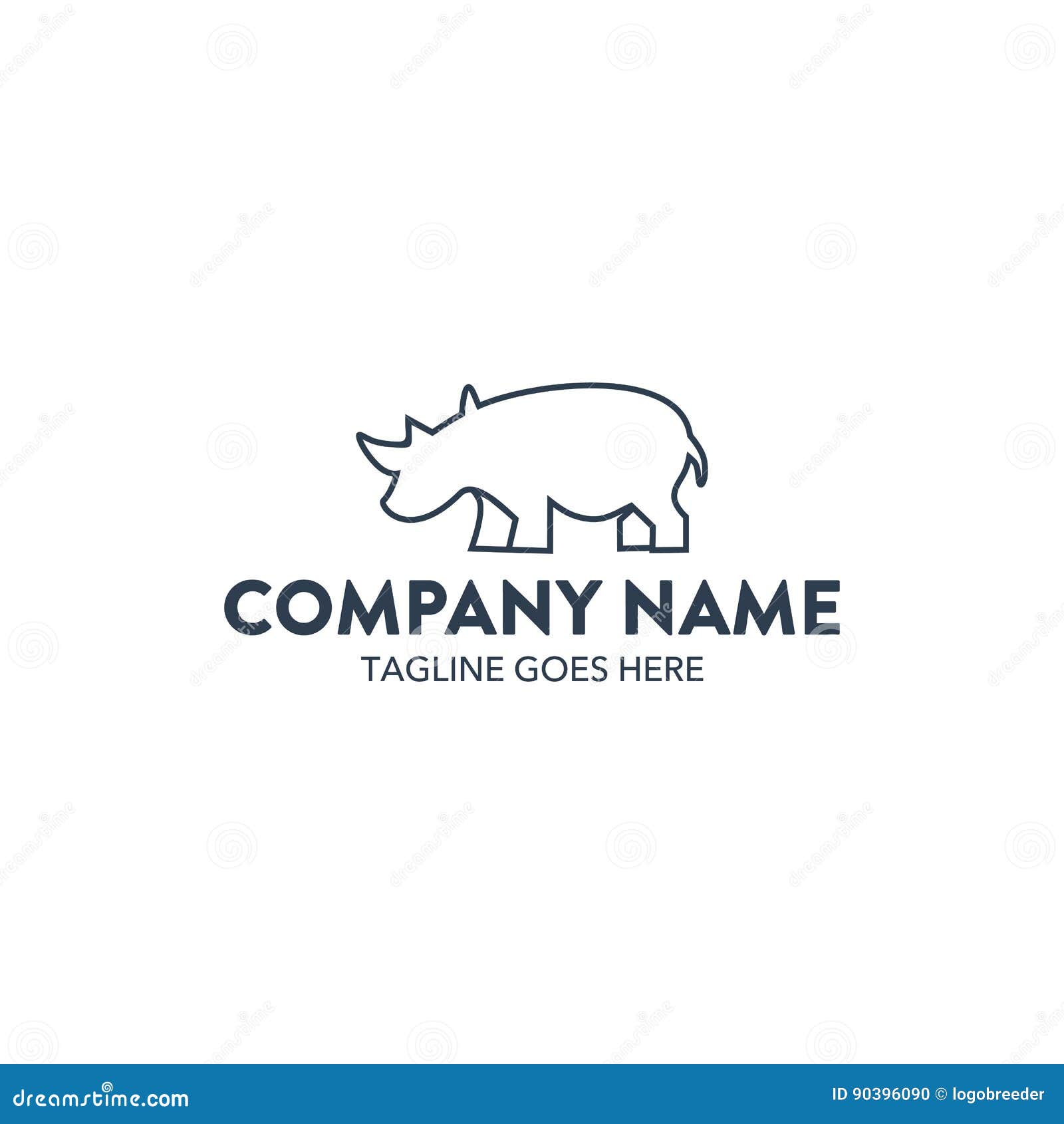Unique Rhino Logo stock vector. Illustration of horn - 90396090