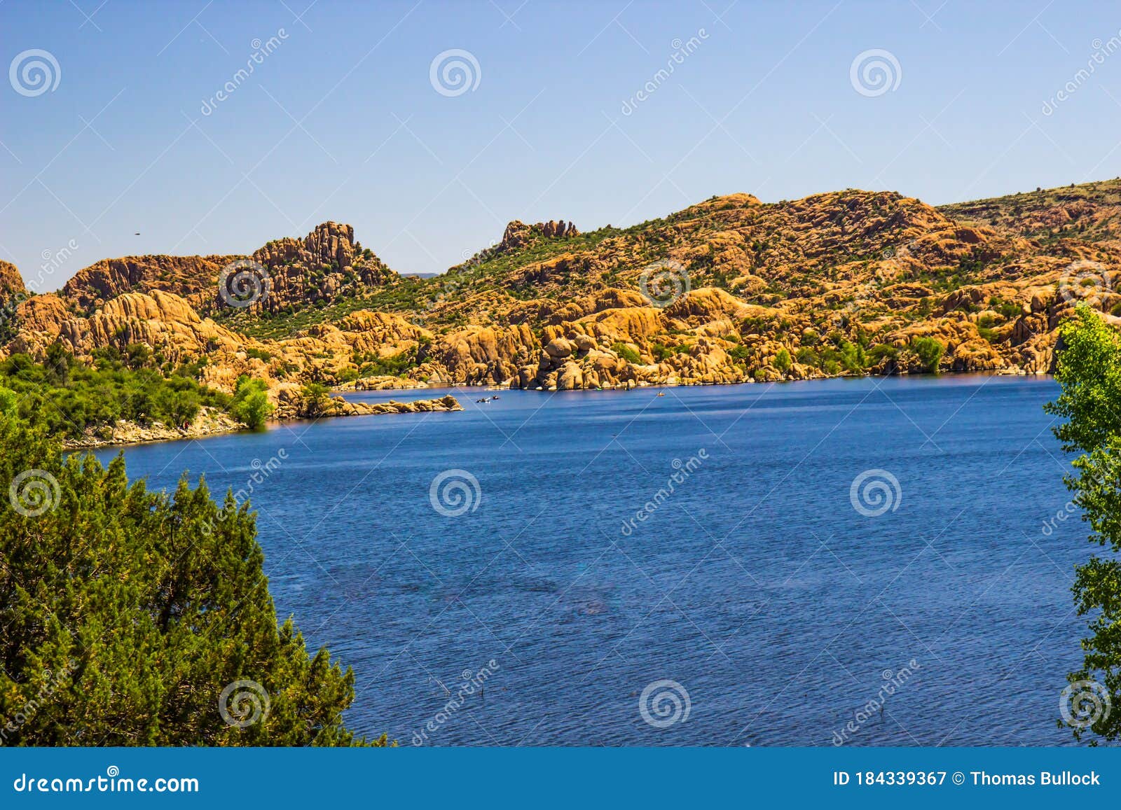 Unique Rock Formation on Shoreline of Mountain Lake Stock Image - Image ...