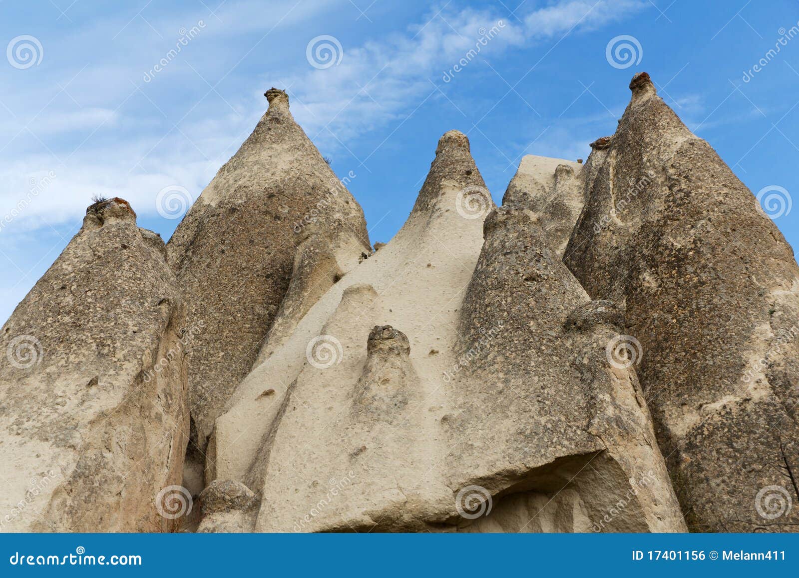 Unique Rock Formations in Cappadocia, Turkey Stock Photo - Image of ...