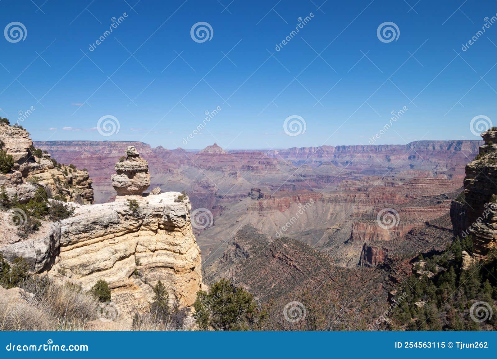 Unique Rock Formations at the Edge of the Grand Canyon Stock Image ...
