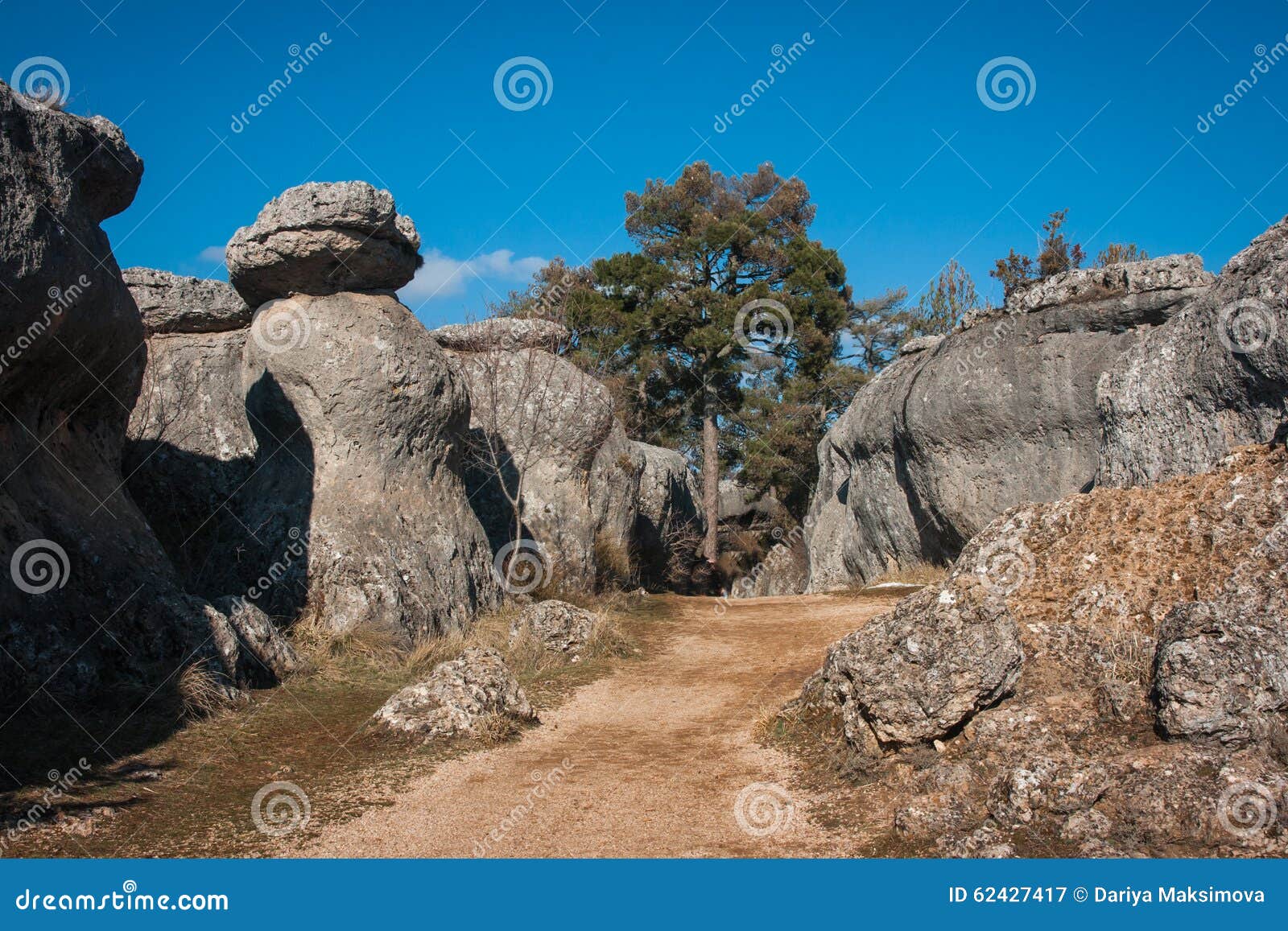 Unique Rock Formations in Enchanted City of Cuenca, Castilla La Stock ...