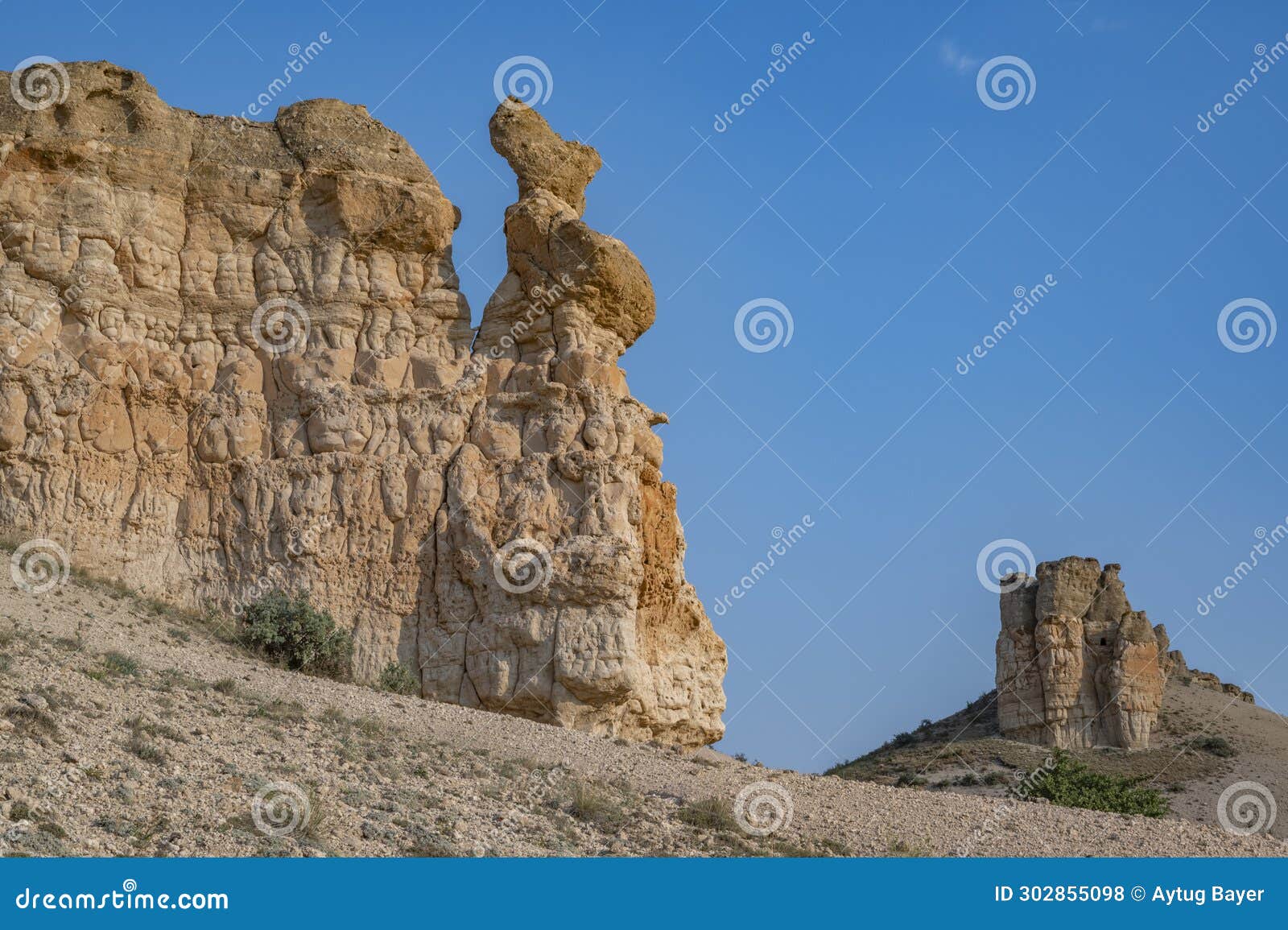Unique Rock Forms in the Middle of Desert Stock Photo - Image of rock ...