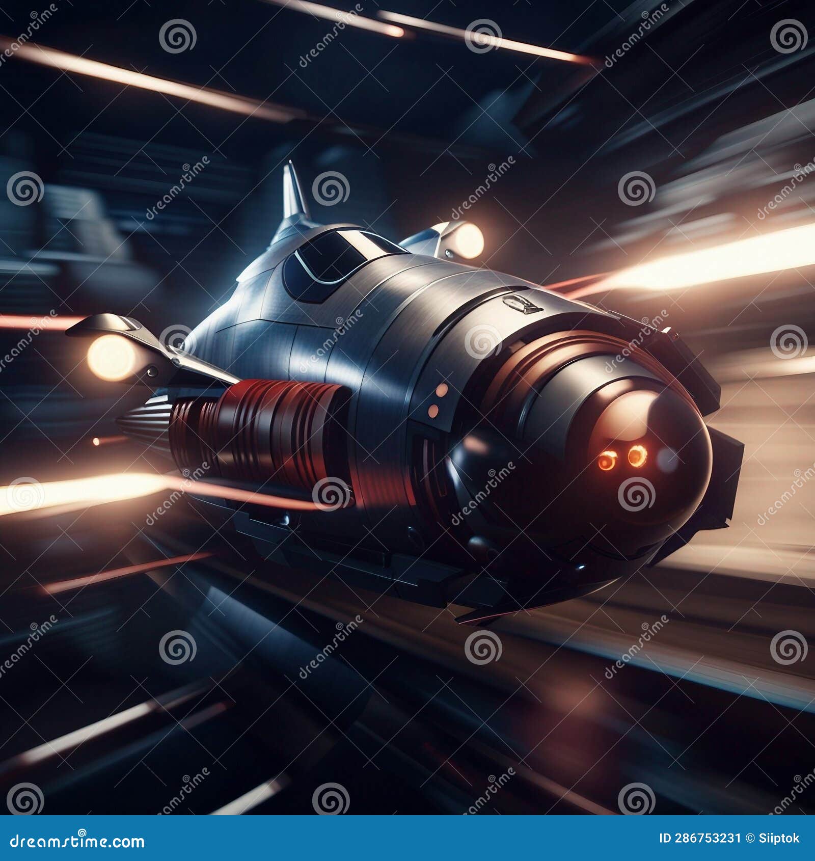 Rocket Background Flying at High Speed Stock Illustration ...