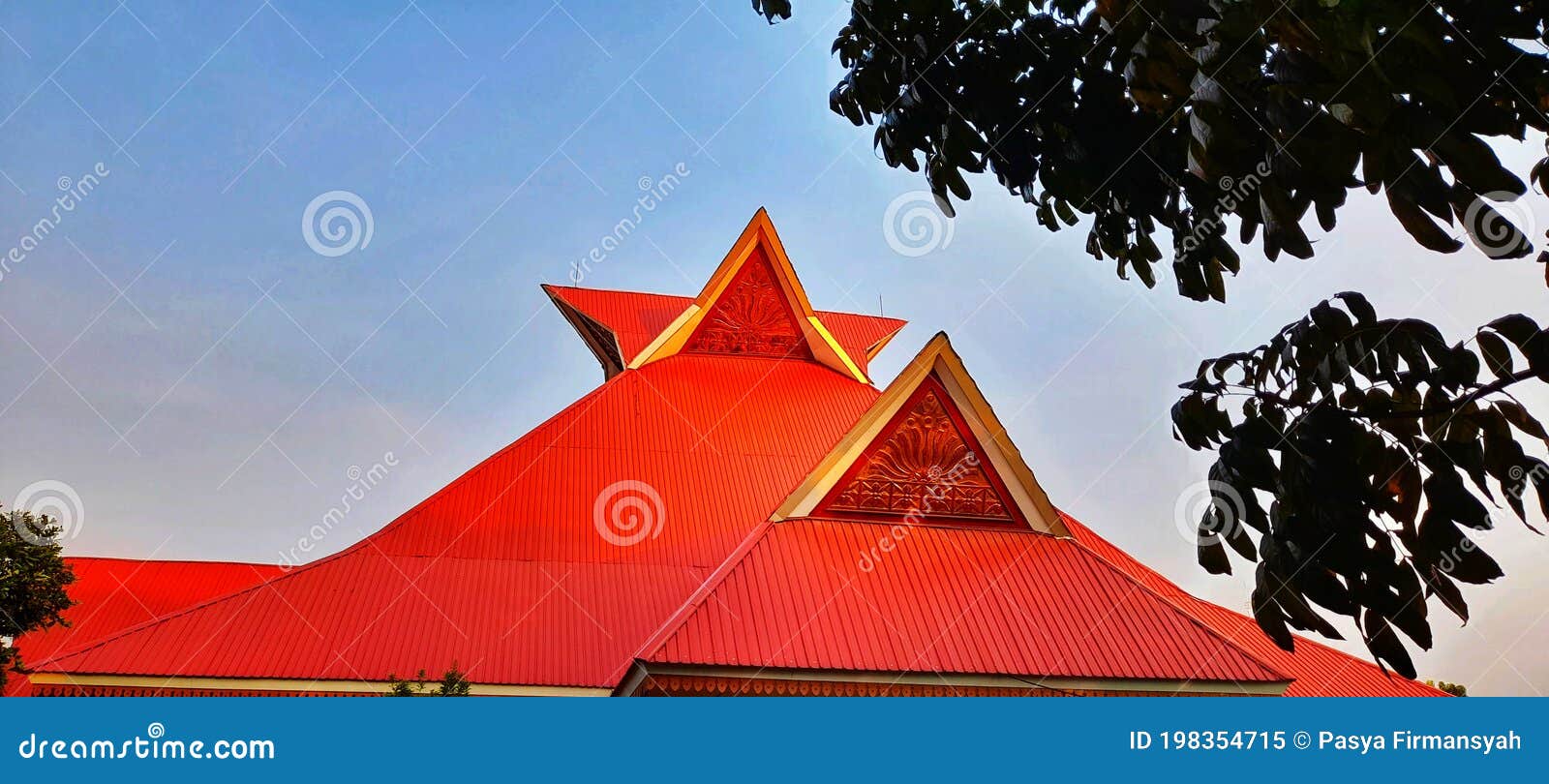 Unique Roof Type Pyramide Tradition Stock Image - Image of unique ...