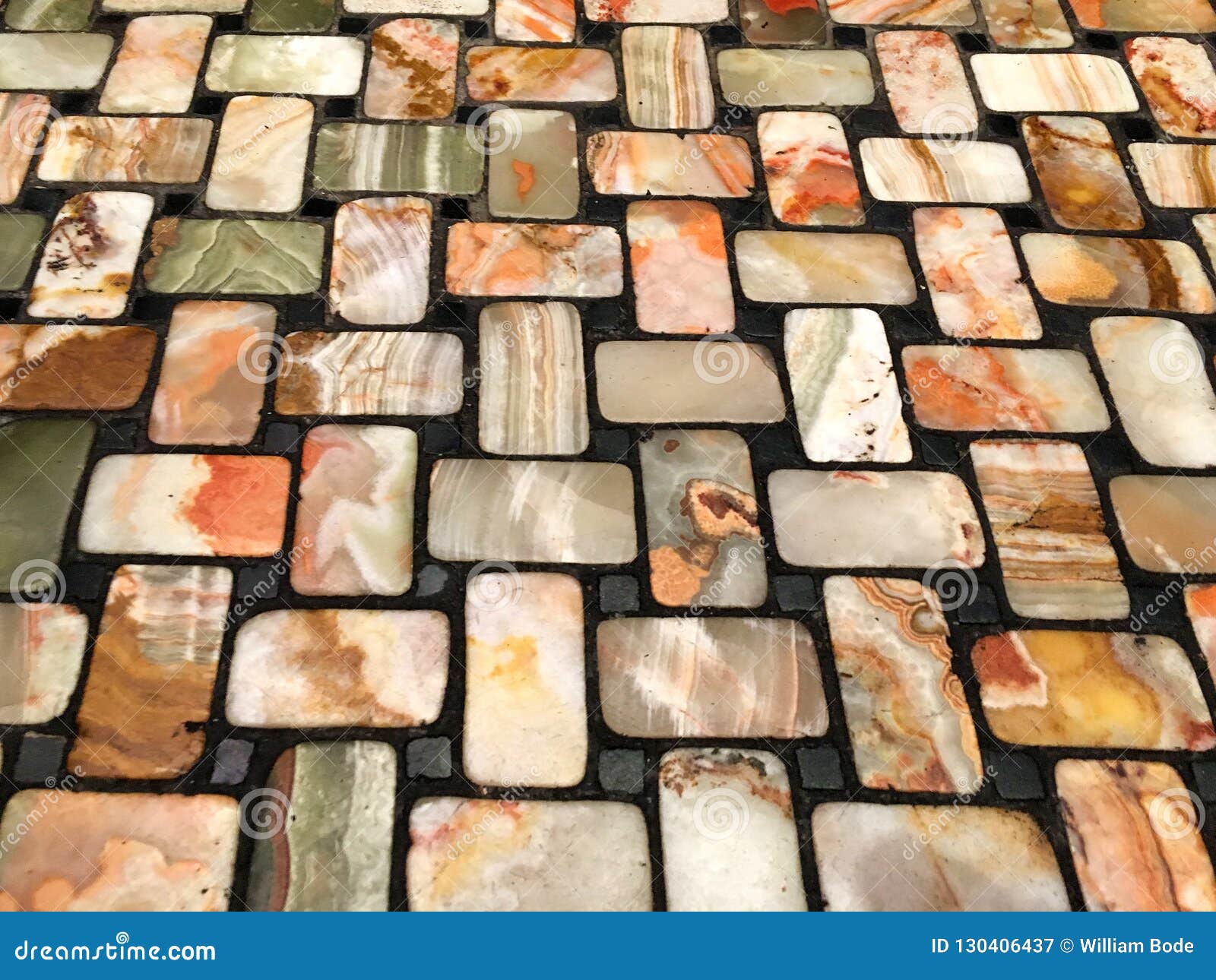 Unique Rounded Rectangular Agate Stone Tile Stock Image - Image of ...