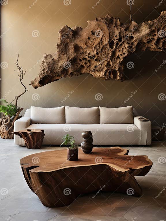 Unique Rustic Sofa Made from Solid Wood Tree Trunk and Stump Coffee ...
