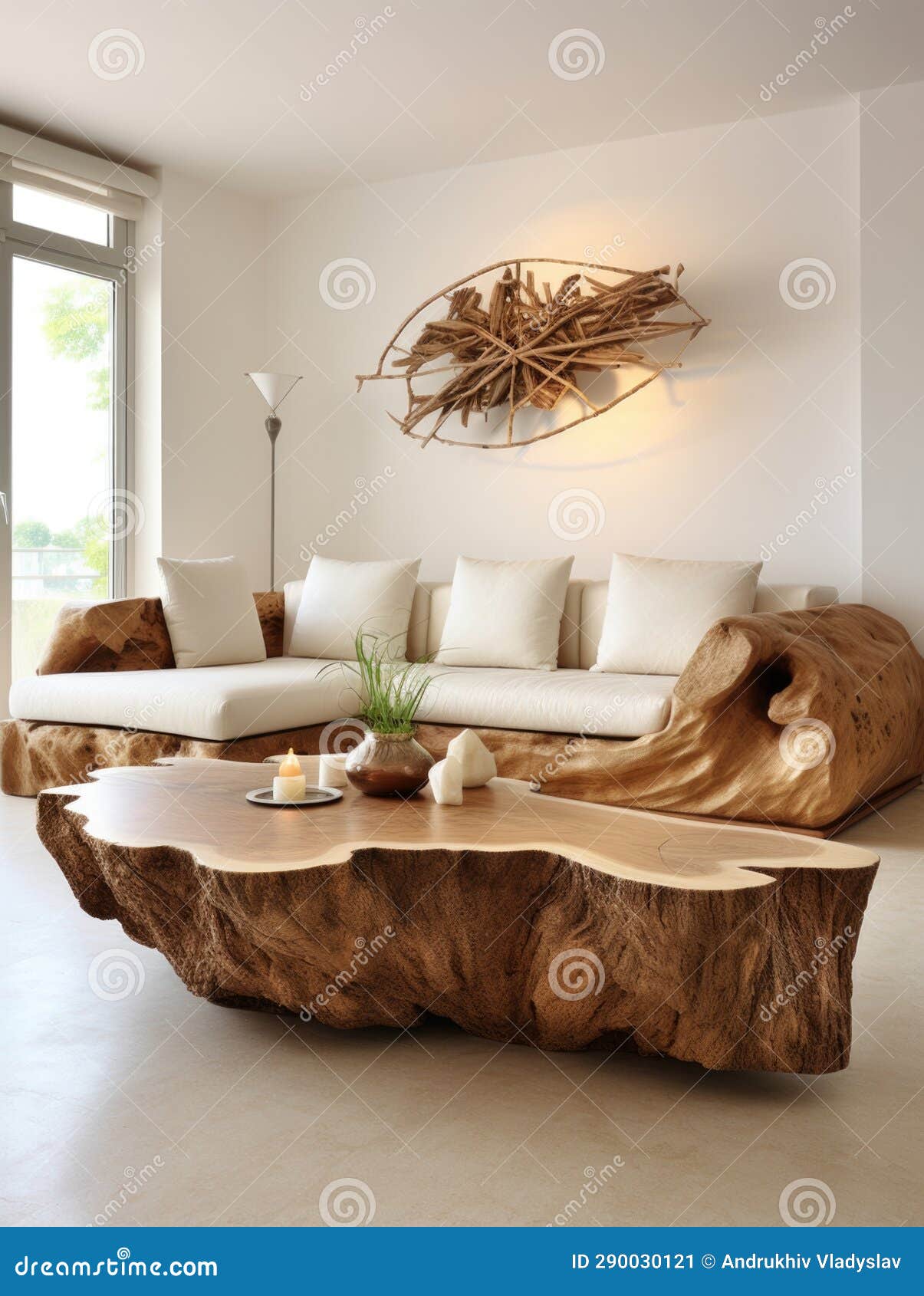 Unique Rustic Sofa Made from Solid Wood Tree Trunk and Stump Coffee ...