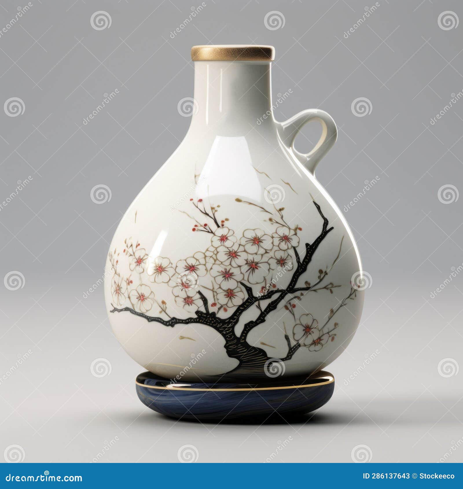 Unique Sake Bottle Design with Realistic 3d Details Stock Illustration ...