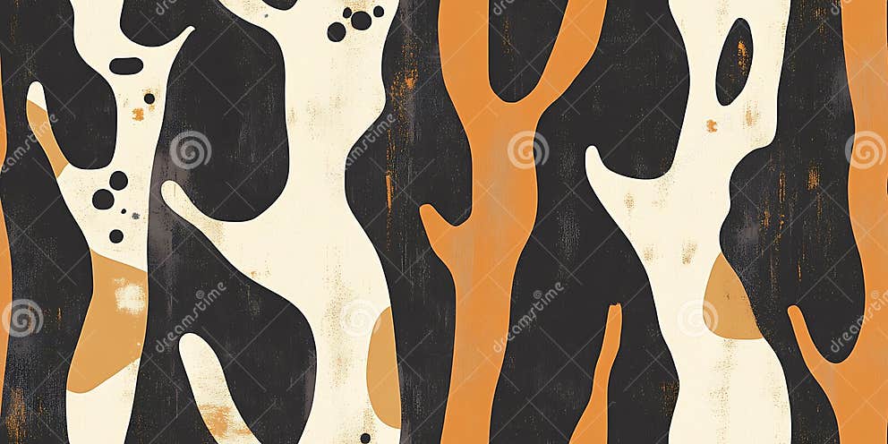 Unique Seamless Repeat Pattern Featuring Earthy Tones and Abstract ...