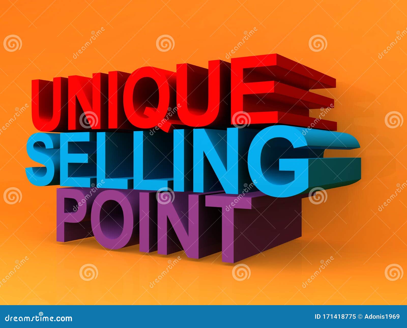 Unique Selling Point - USP, Marketing For Business Branding. Flat ...