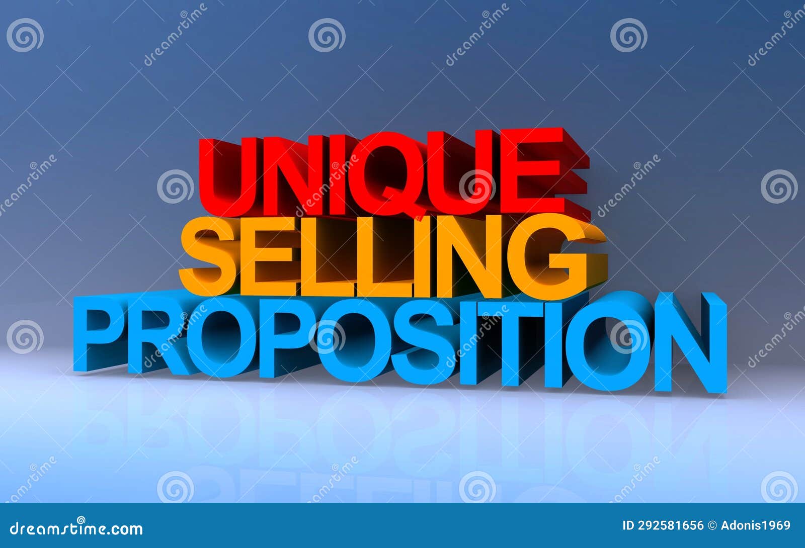 Unique Selling Proposition on Blue Stock Photo - Image of value, rare ...