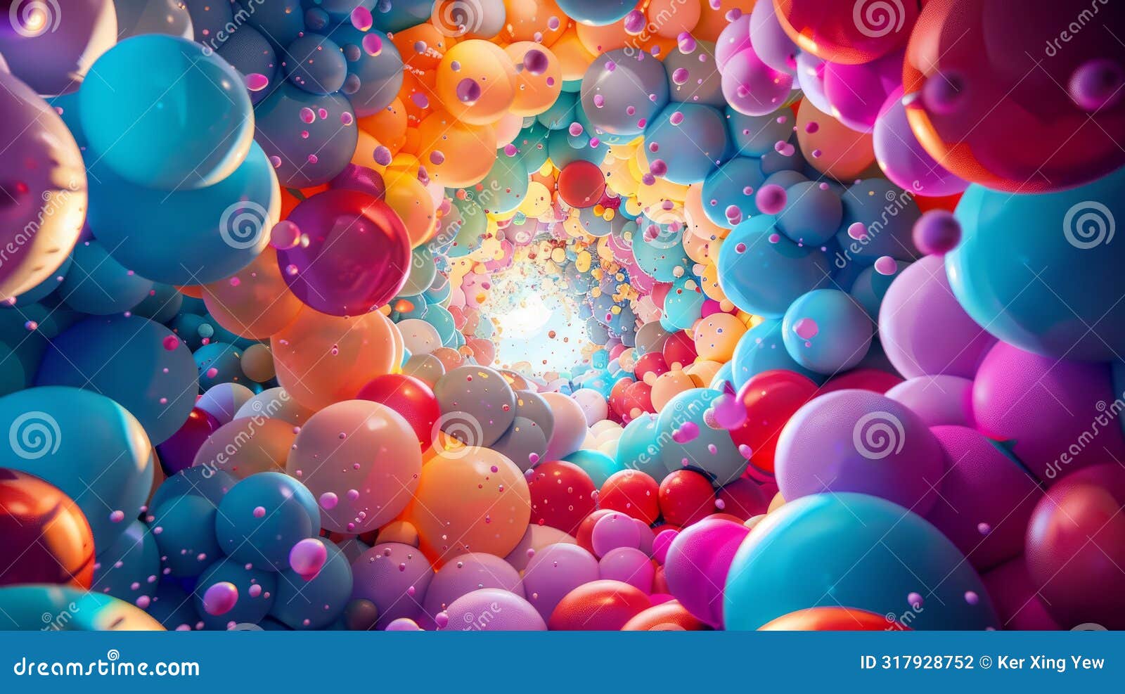 Unique Setup of Balloons Forming an Abstract Spiral Galaxy Formation ...