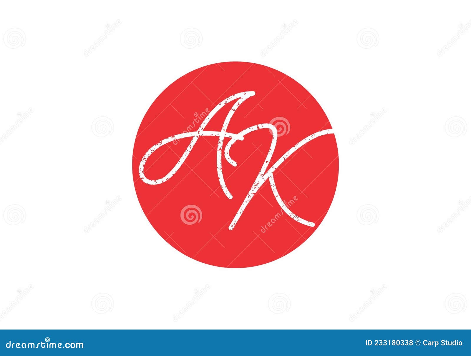 Unique Shape of AK Initial Letter Stock Vector - Illustration of ...