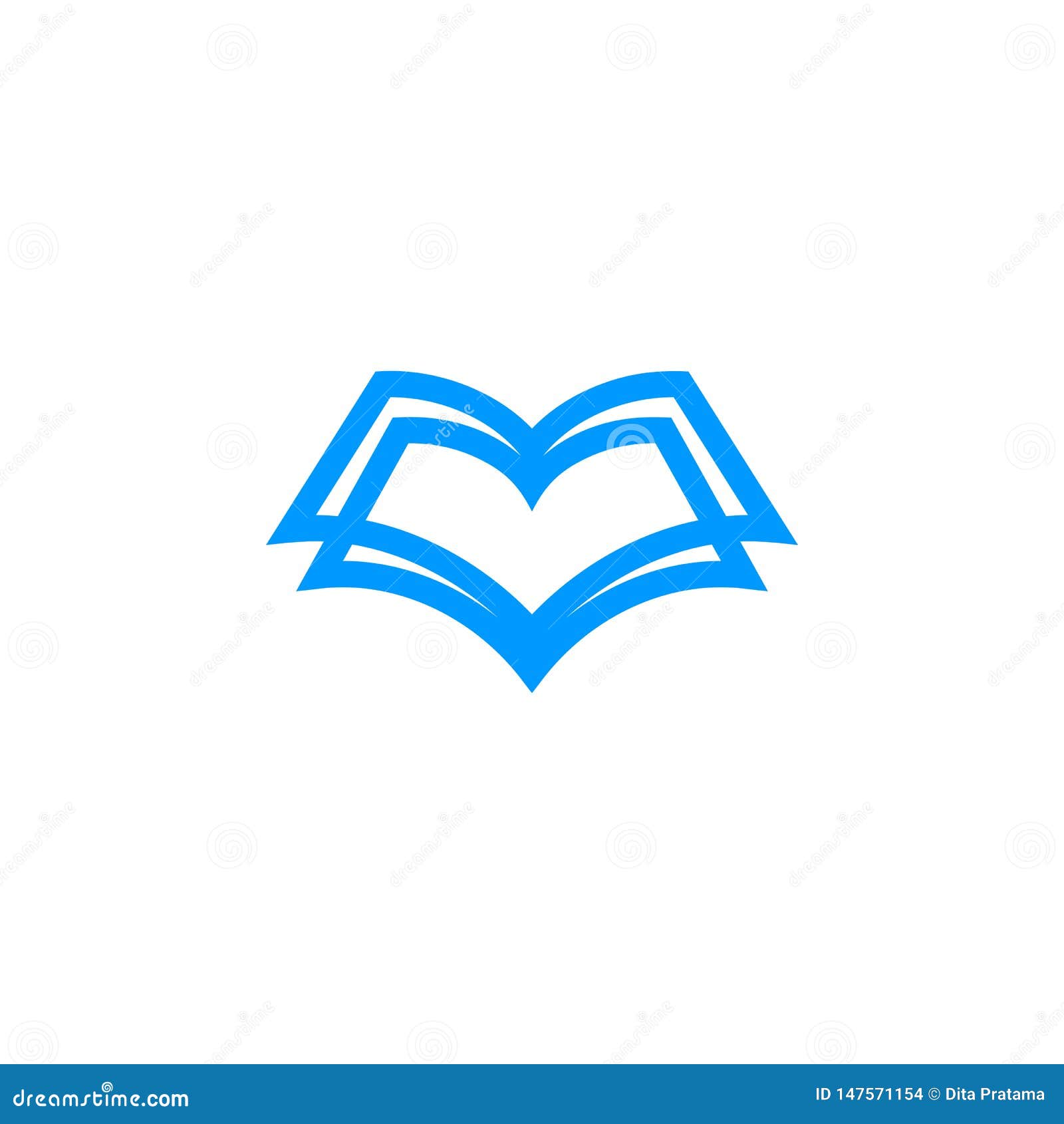 Unique shape book logo. stock illustration. Illustration of graphic ...