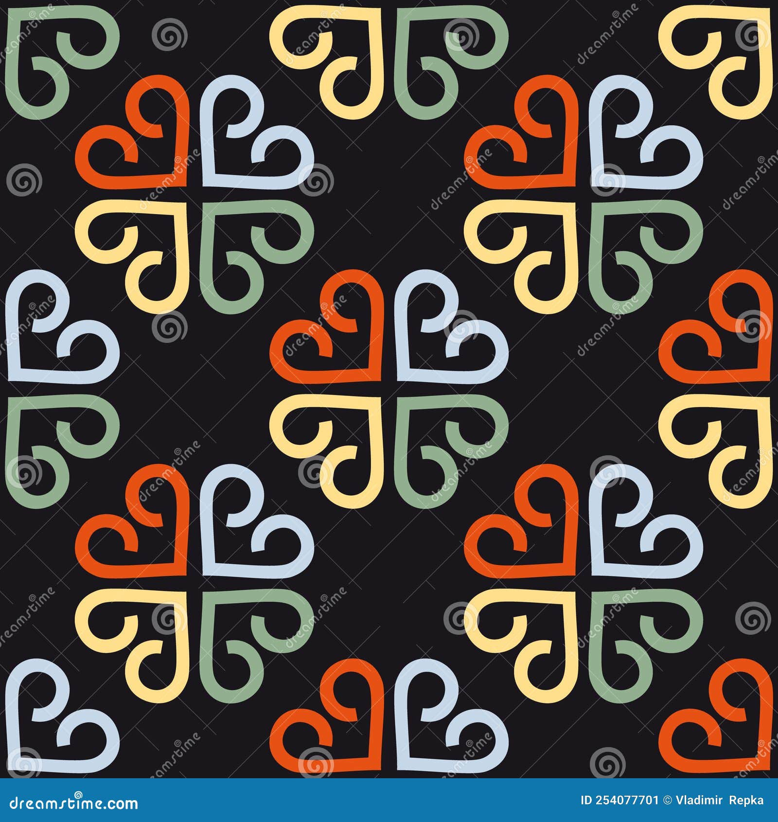 Unique Shape Decor Layout Patern Tile Stock Vector - Illustration of ...