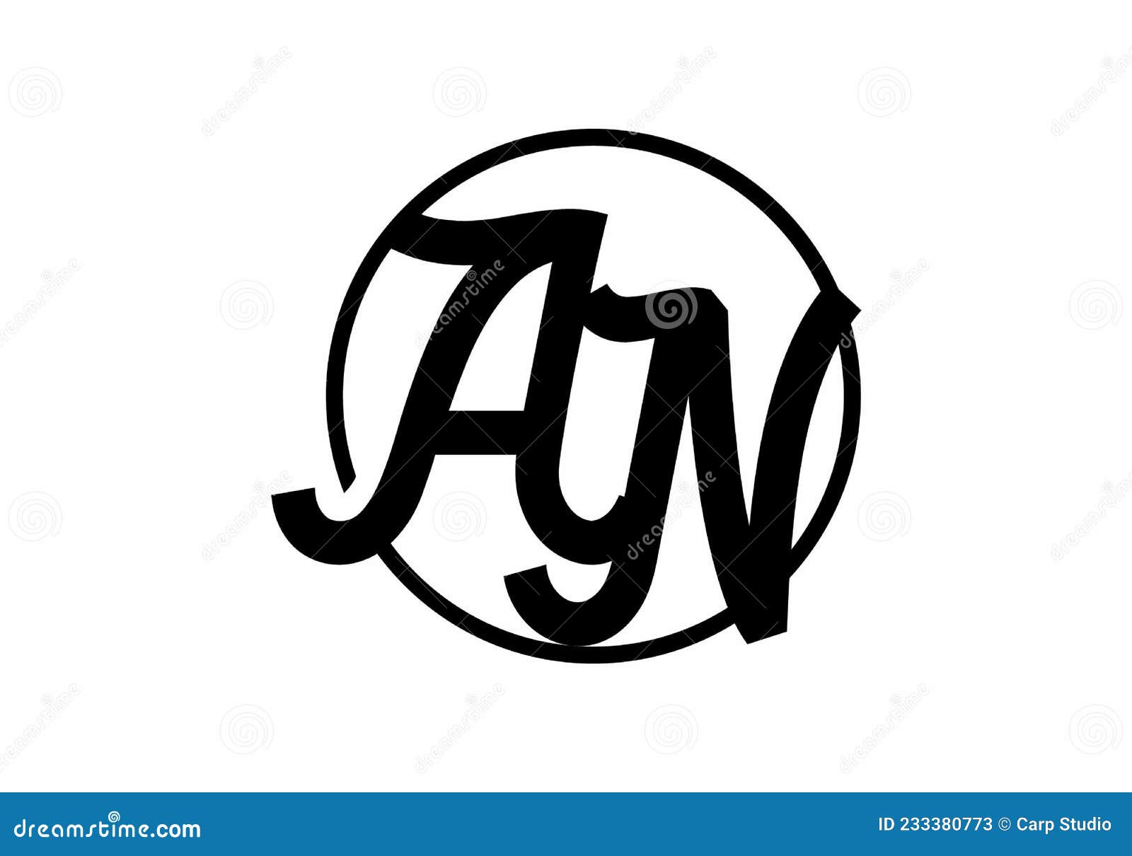 Unique Shape of an Initial Letter Stock Vector - Illustration of ...