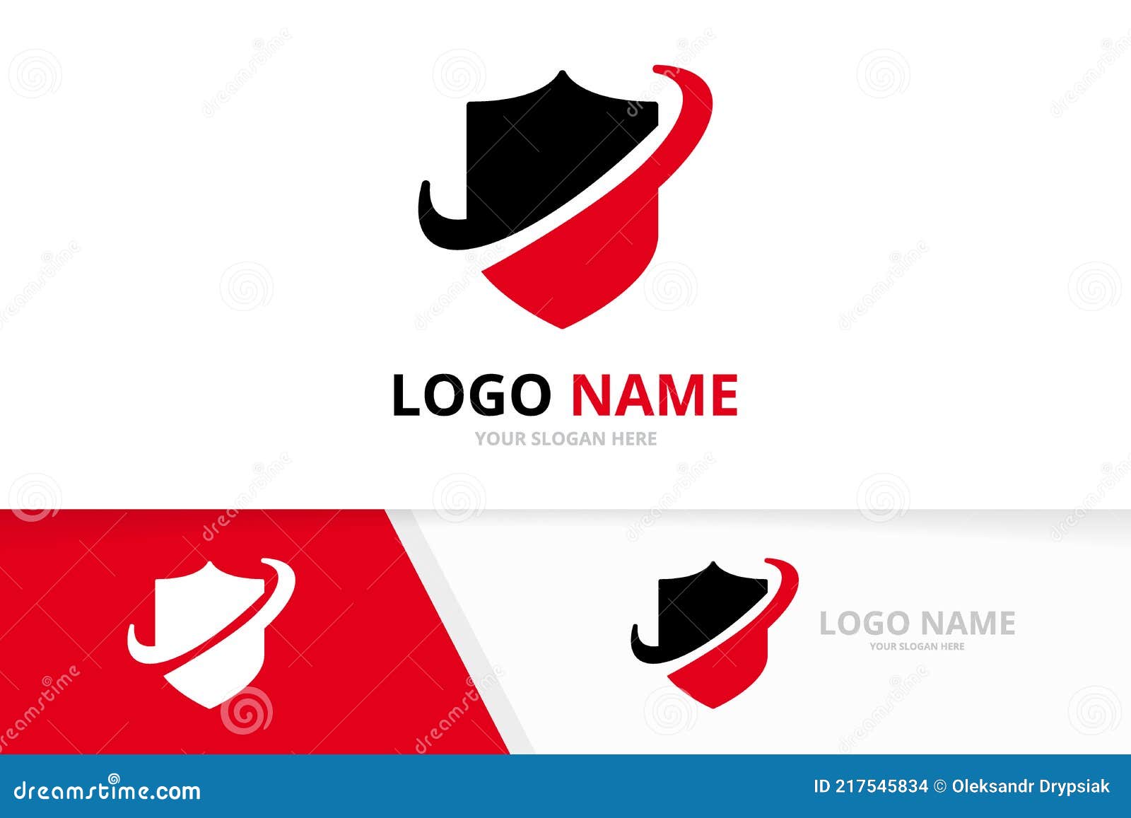 Unique Shield Logotype Design Template. Security Company Logo Stock ...