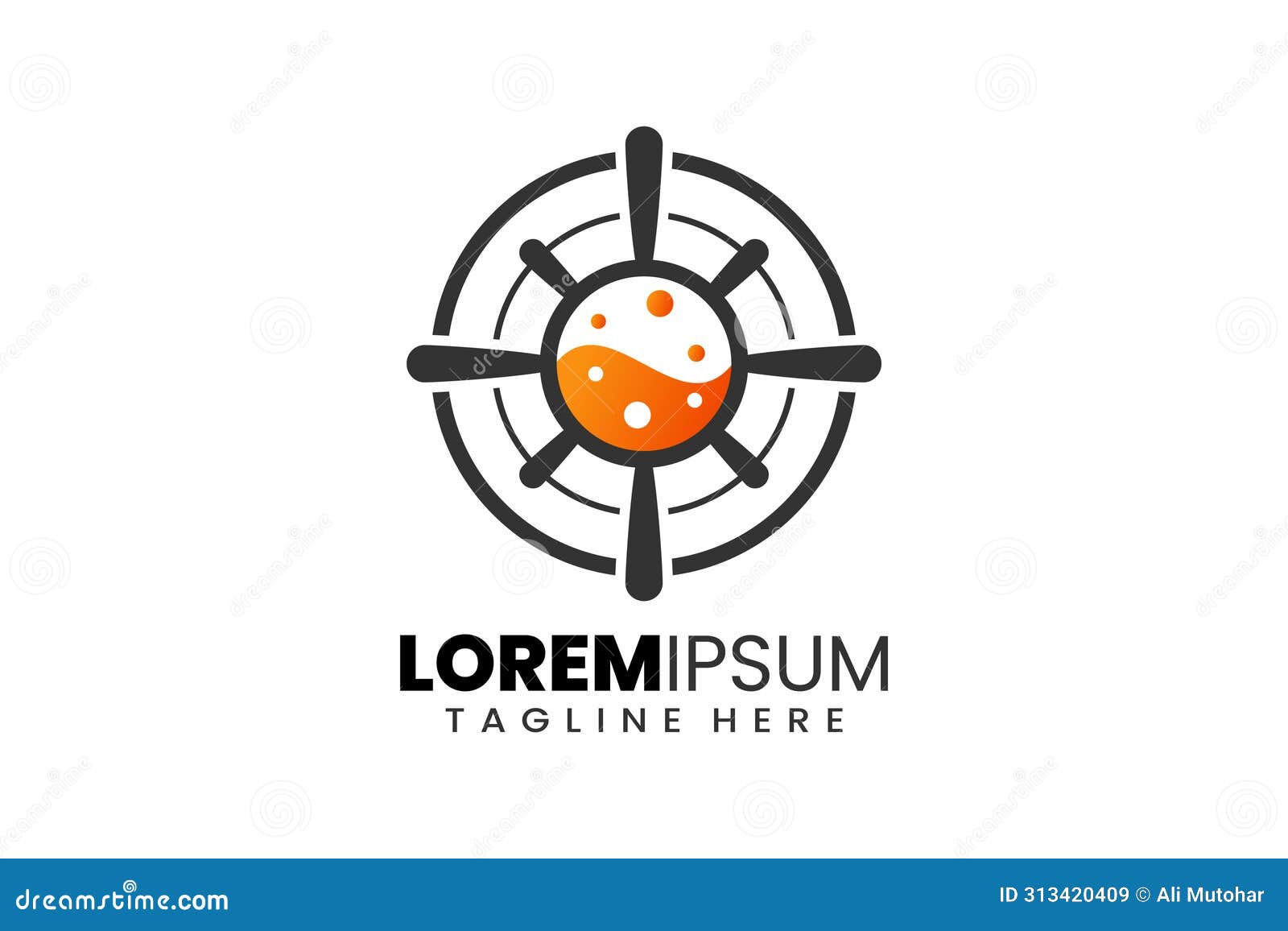 Unique Shoot Target Goal with Orange Liquid Logo Stock Vector ...