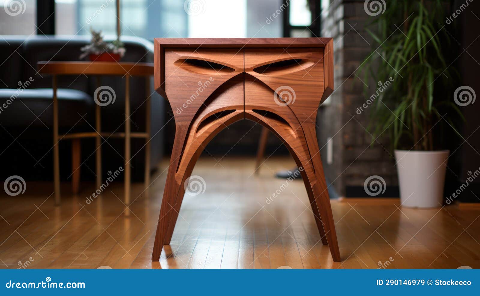 Unique Gothic Futurism Inspired Wooden Table with Intricate Design ...