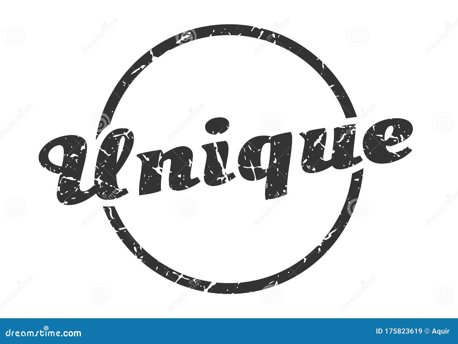 Unique Sign. Unique Round Vintage Stamp Stock Vector - Illustration of ...