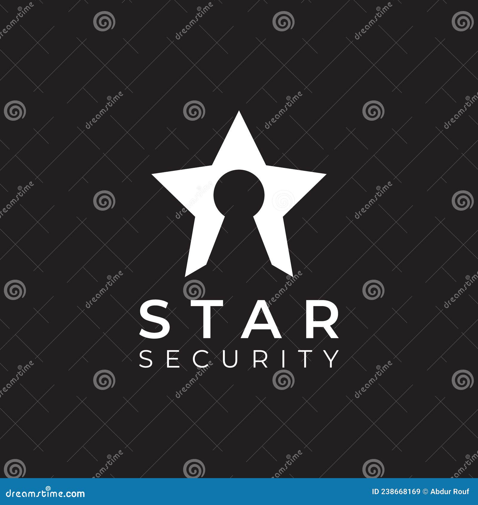 Keyhole Star Pr Star Security Logo Template Stock Vector - Illustration ...
