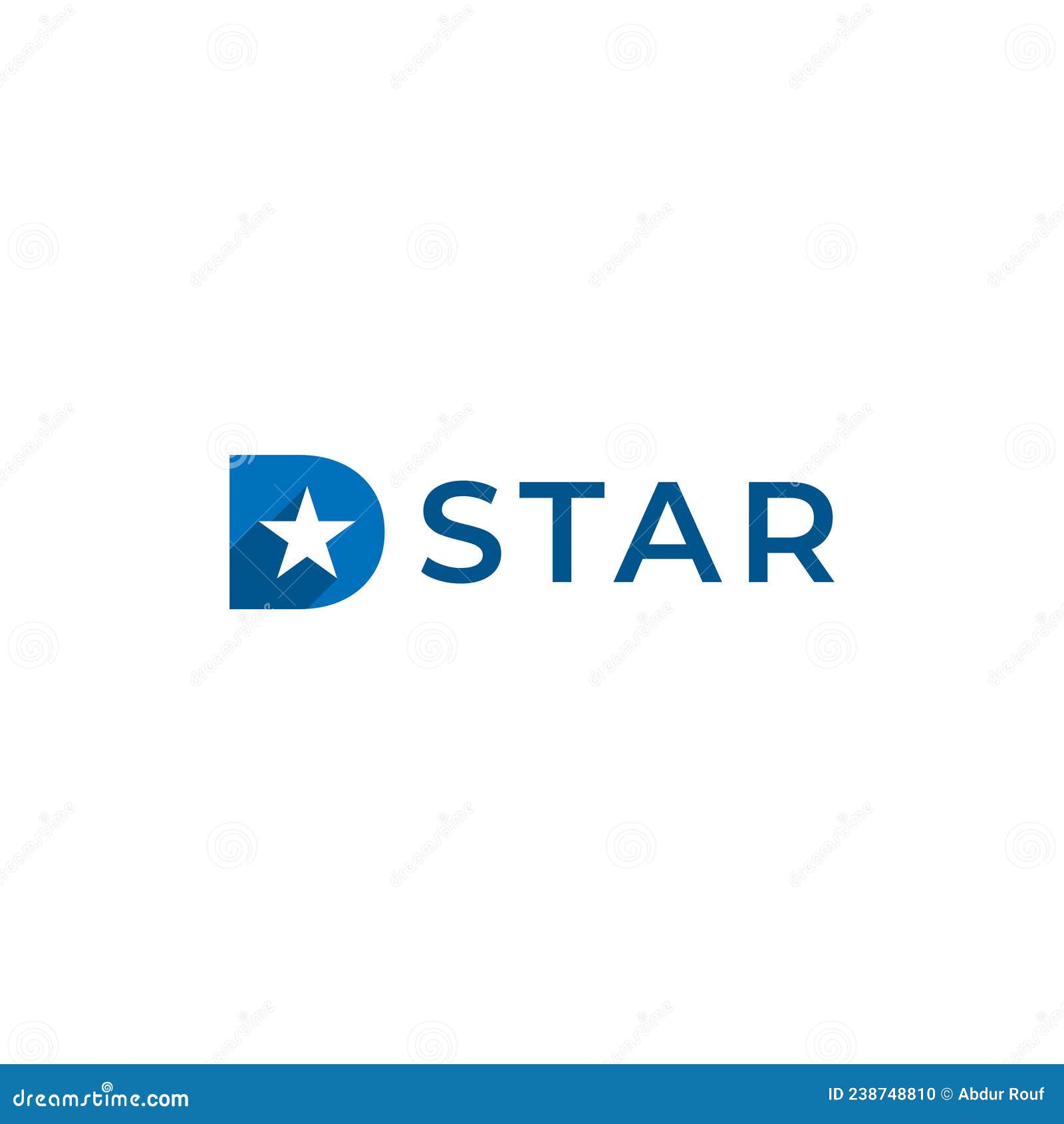 Letter D star logo design stock vector. Illustration of line - 238748810