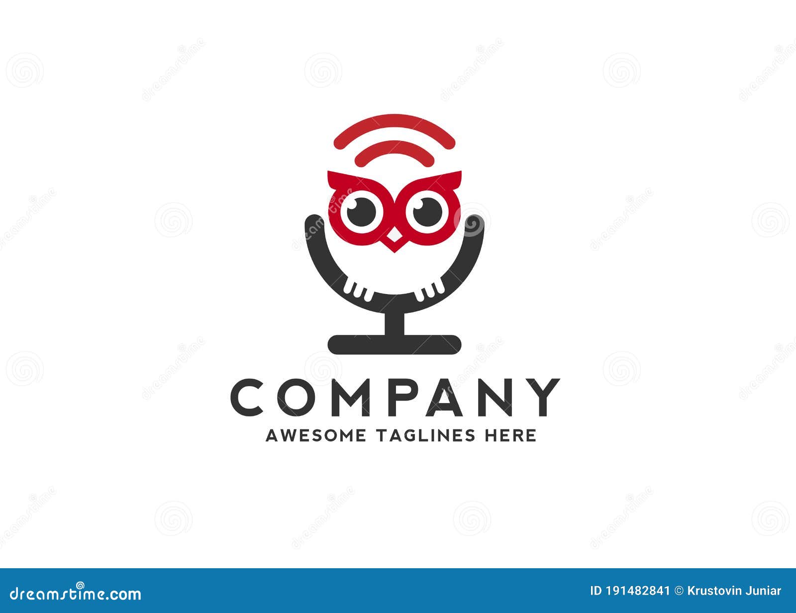 Owl and WiFi Network Symbol Stock Vector - Illustration of bird ...