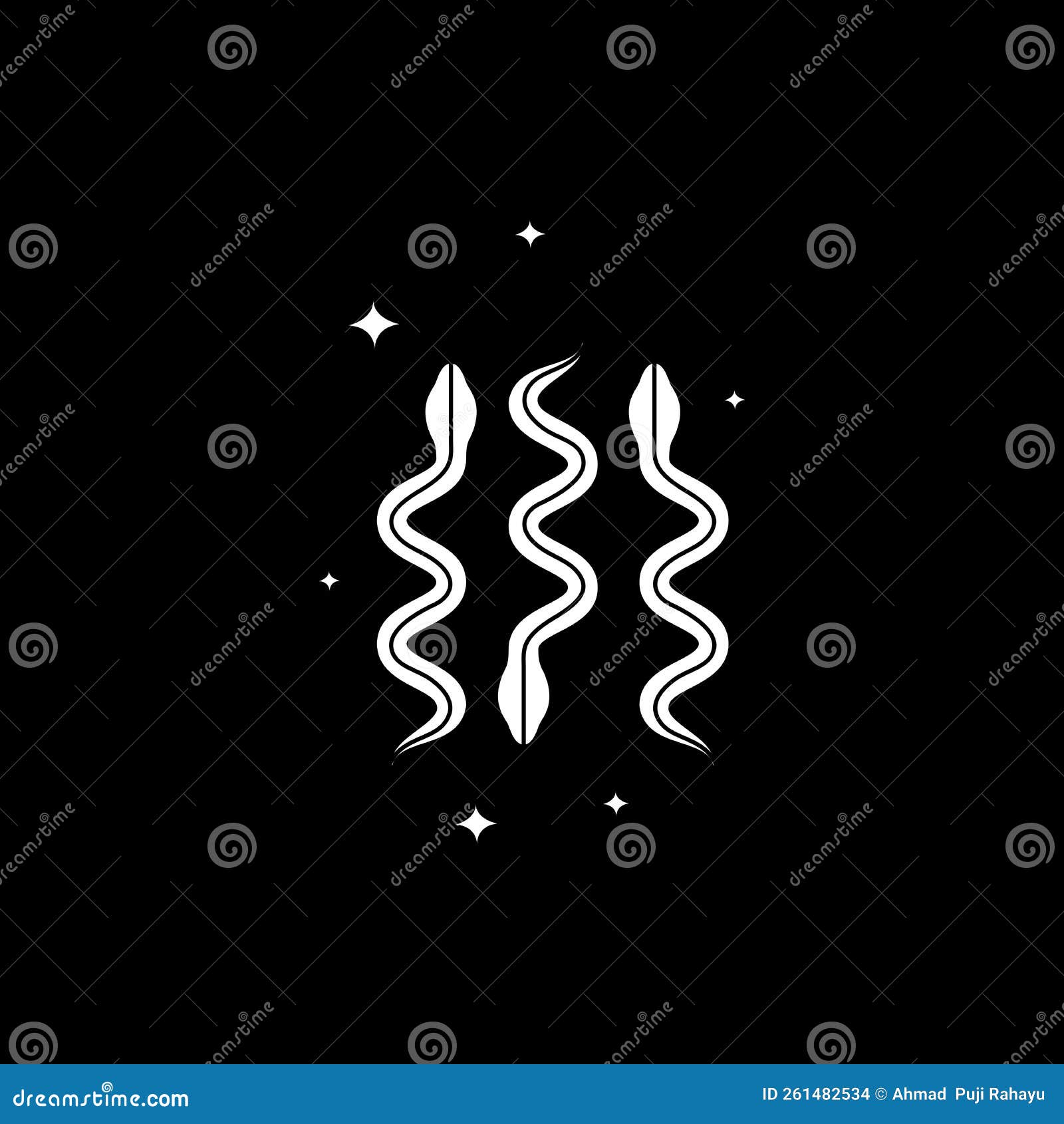 Unique Snake Night Space Sky Logo Design Vector Stock Vector ...