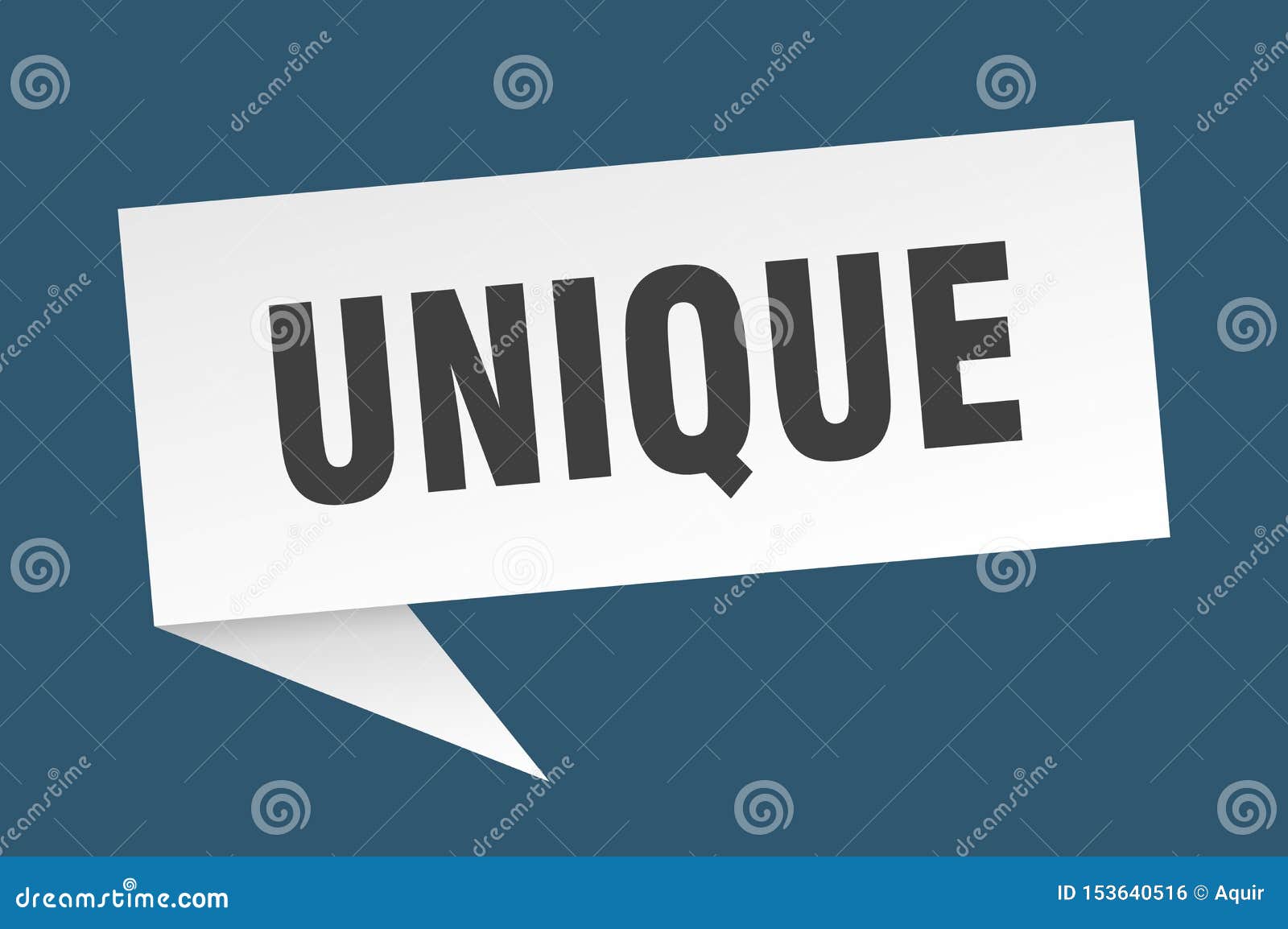 Unique speech bubble. stock vector. Illustration of unique - 153640516