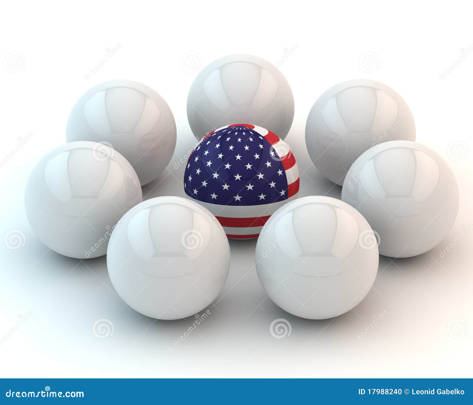 Unique Sphere with the American Flag Stock Illustration - Illustration ...