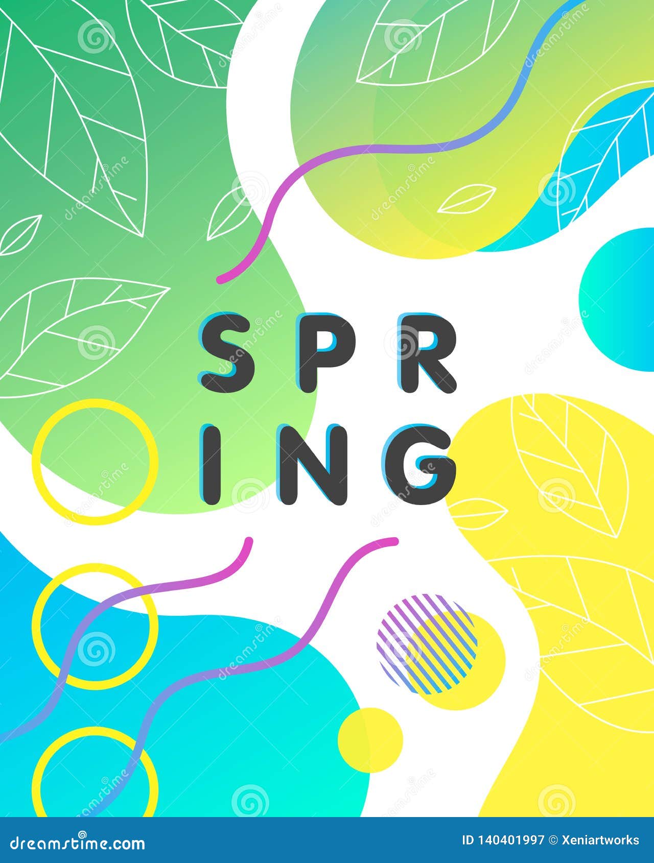 Unique spring card stock vector. Illustration of greeting - 140401997