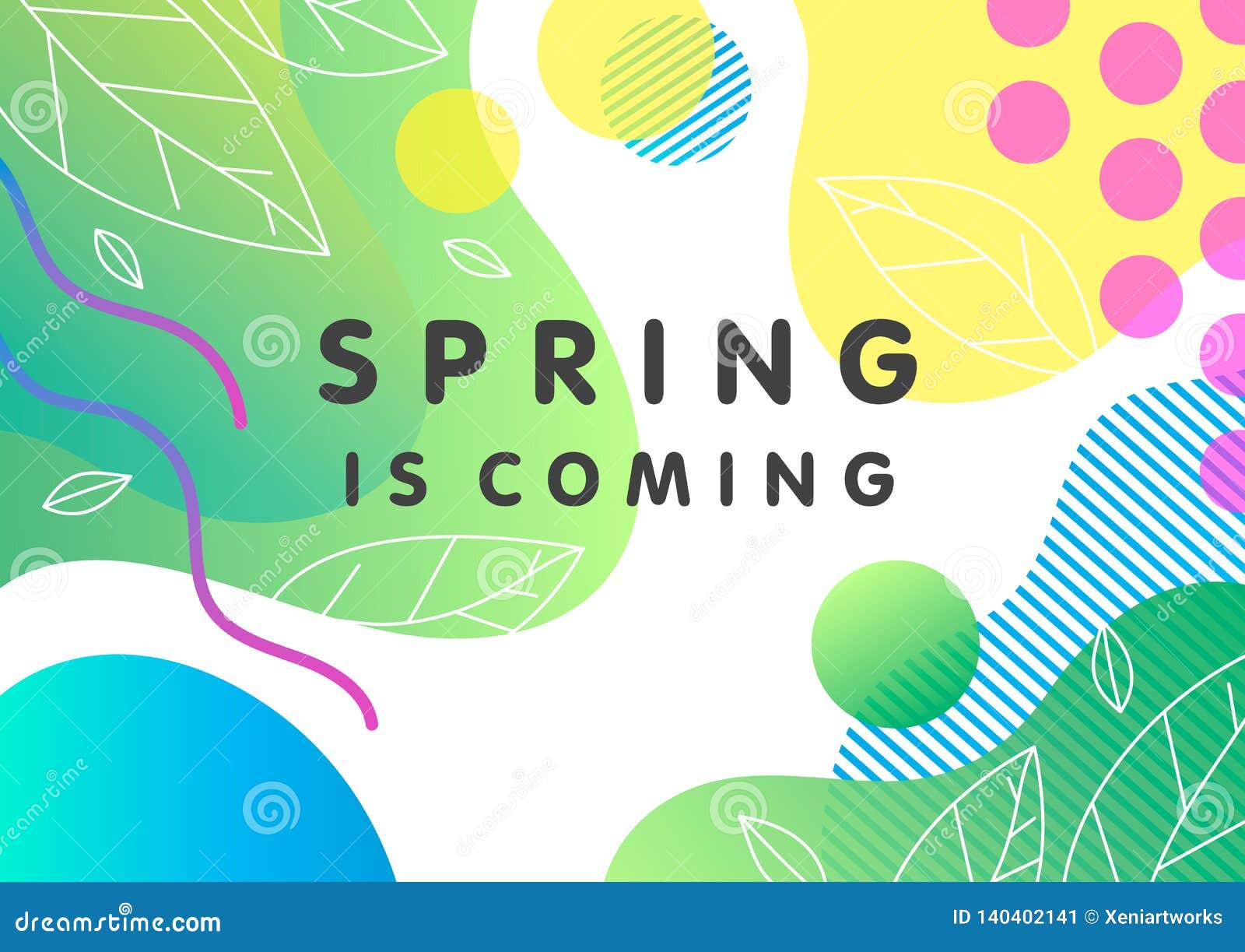 Unique spring card stock vector. Illustration of concept - 140402141