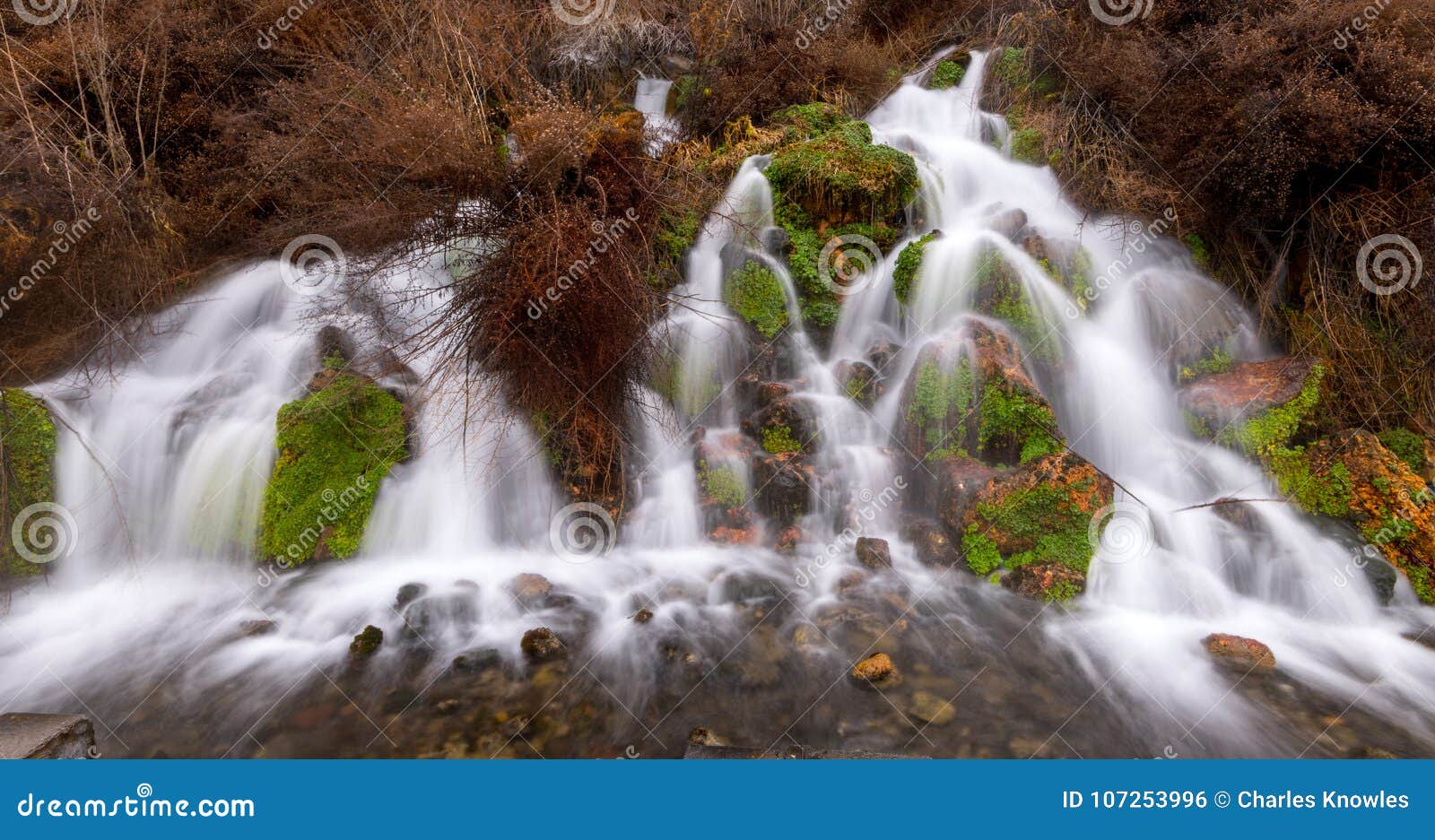 Unique Spring Coming Out the Side of a Mountains Stock Photo - Image of ...