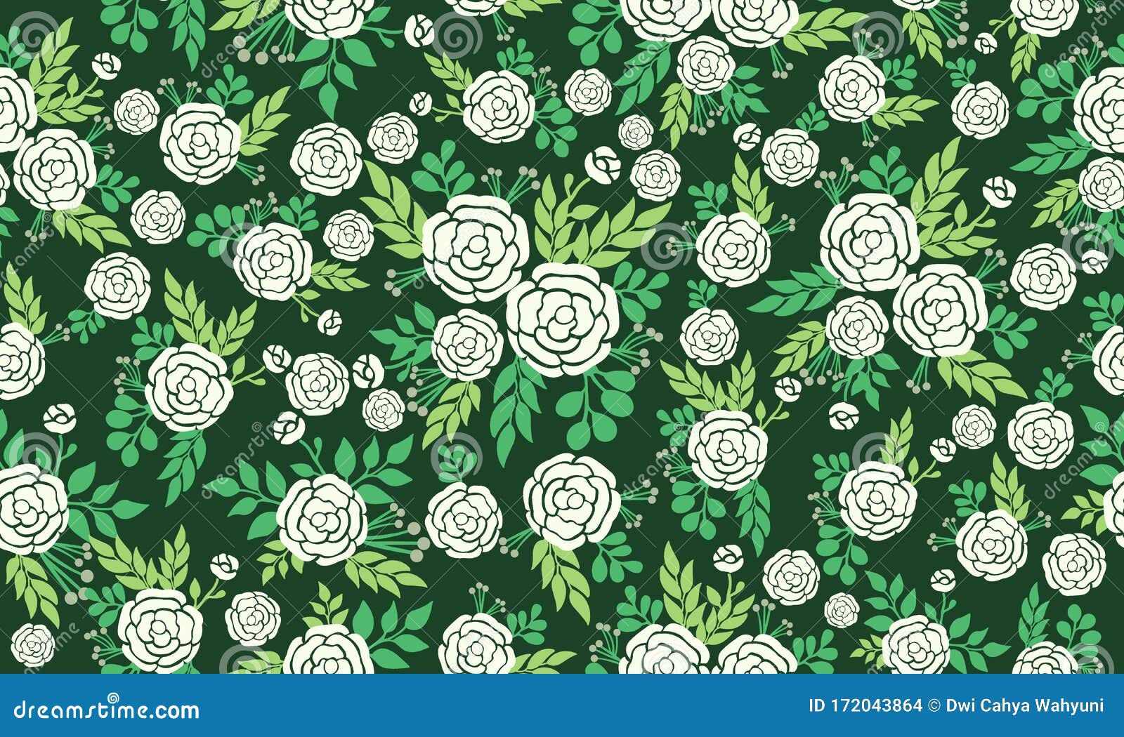 Unique Spring Floral Pattern Background, with Seamless Leaf and Floral ...