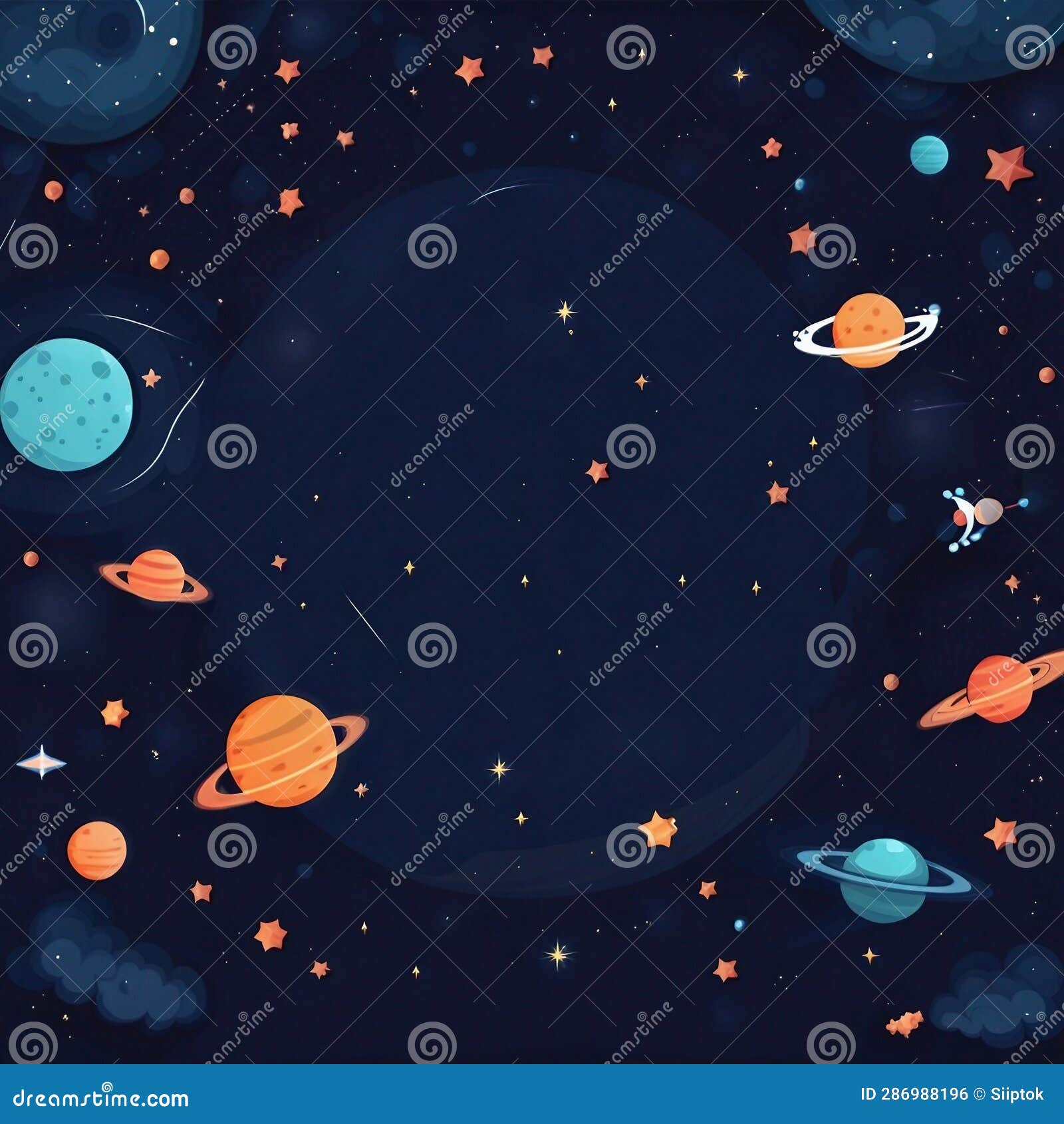 Star Planet Galaxy Outer Space Illustration Background Stock ...