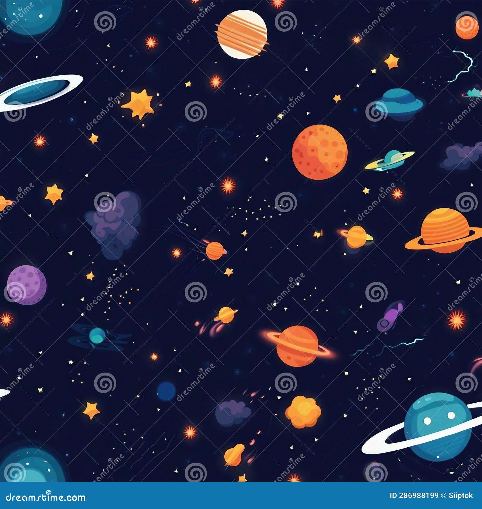 Star Planet Galaxy Outer Space Illustration Background Stock ...