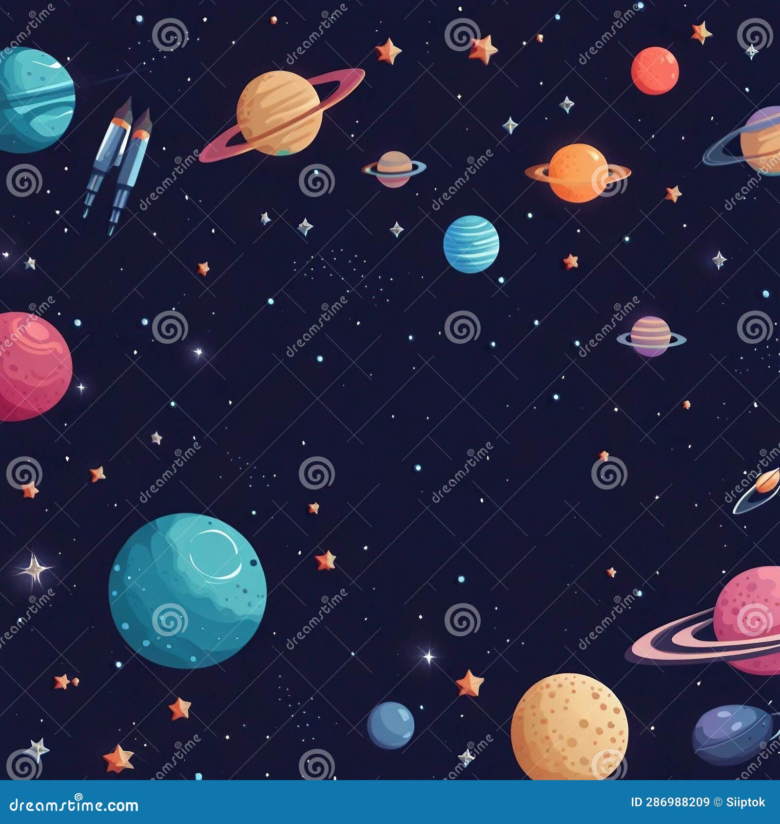 Star Planet Galaxy Outer Space Illustration Background Stock ...