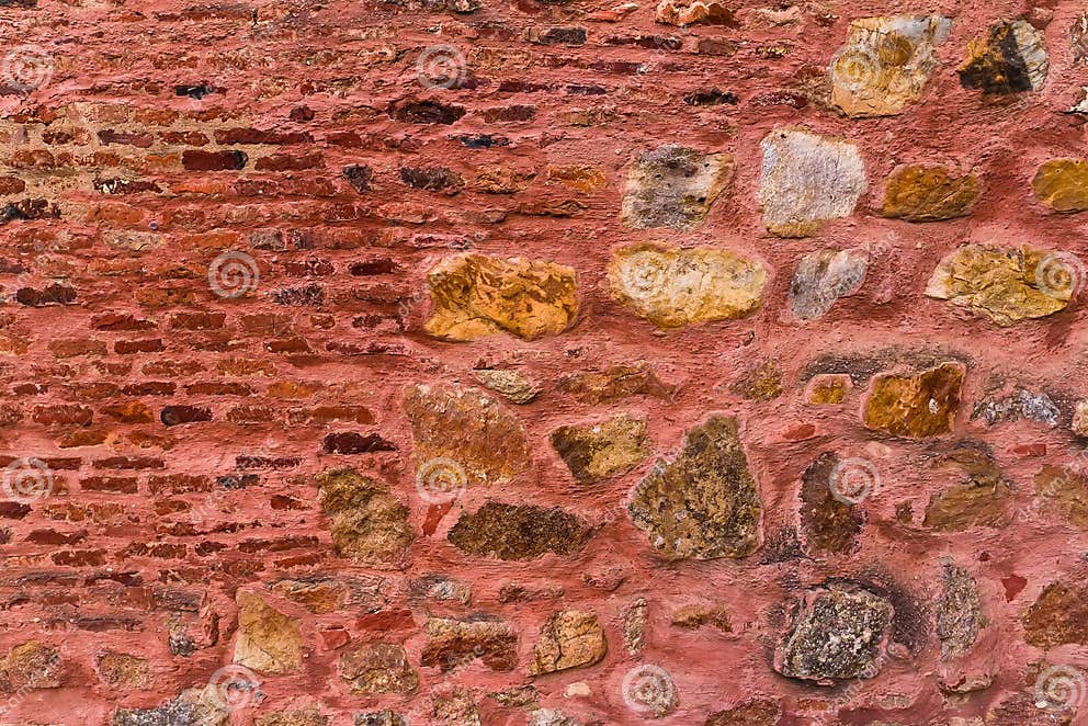 Unique Stone Wall of the Red Fort Stock Photo - Image of brick ...