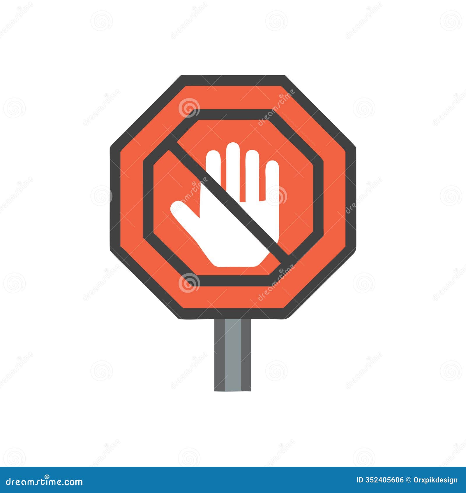 Unique Stop Sign Design for Navigation Stock Illustration ...
