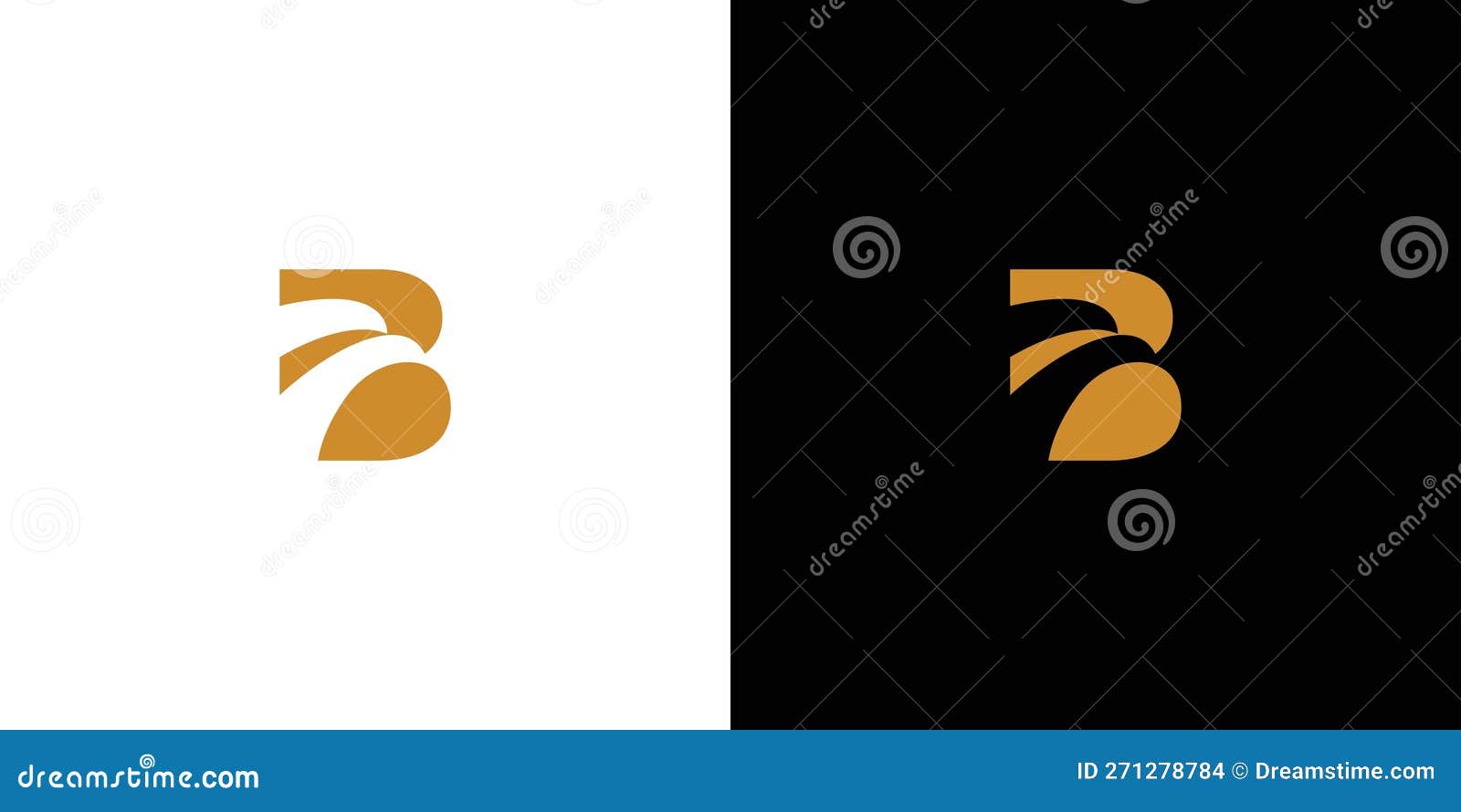 Unique and Strong B Eagle Logo Design Stock Vector - Illustration of ...