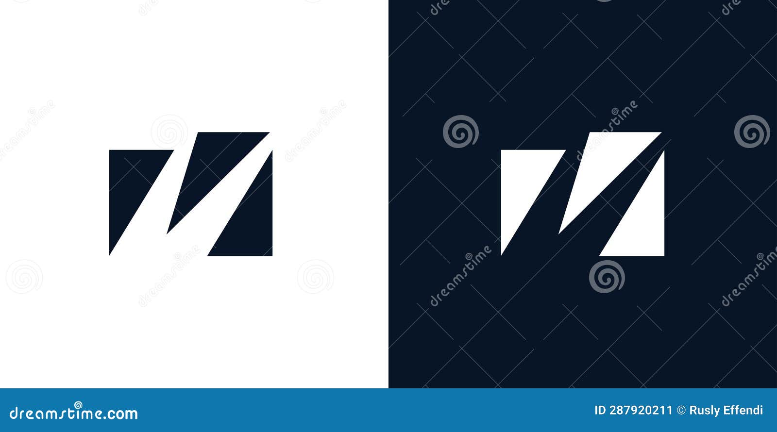 Unique and Strong M Logo Design Stock Illustration - Illustration of ...