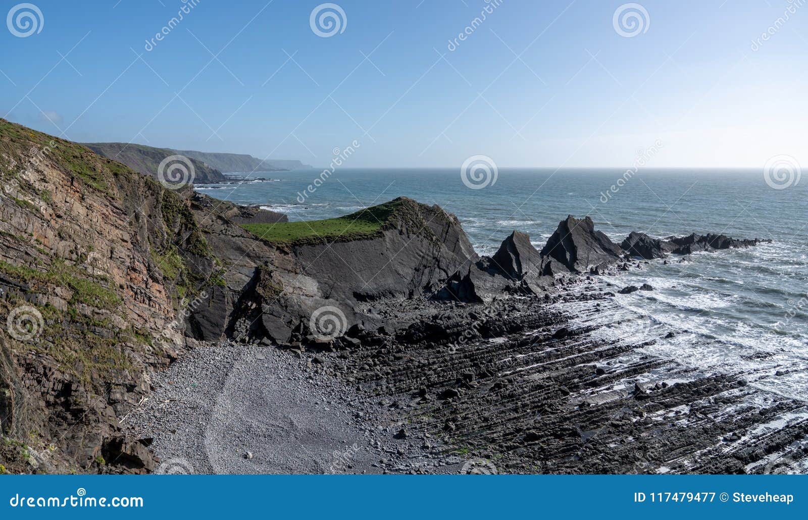 Unique Structure of Rocks at Hartland Quay in North Devon Stock Image ...