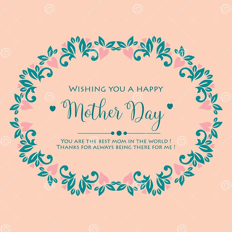 Unique Style And Elegant Design Of Happy Mother Day Greeting Card