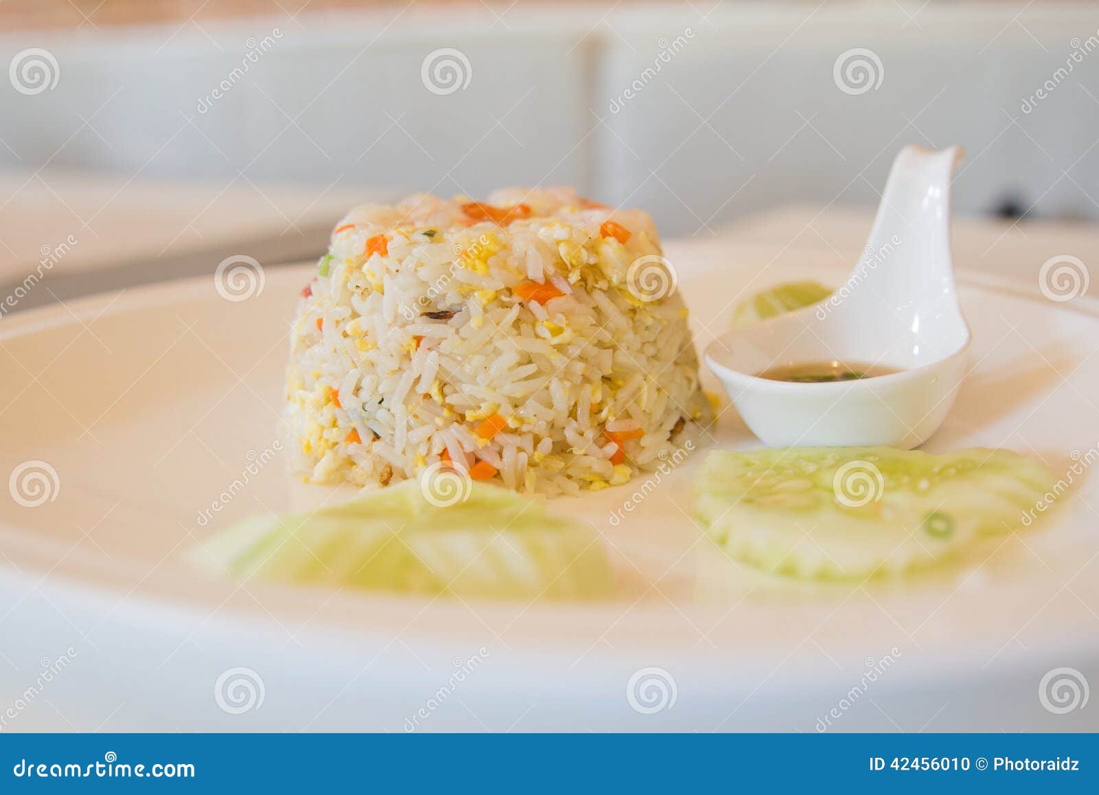 Unique Style Thai Shrimp Fried Rice Serves Stock Photo - Image of main ...