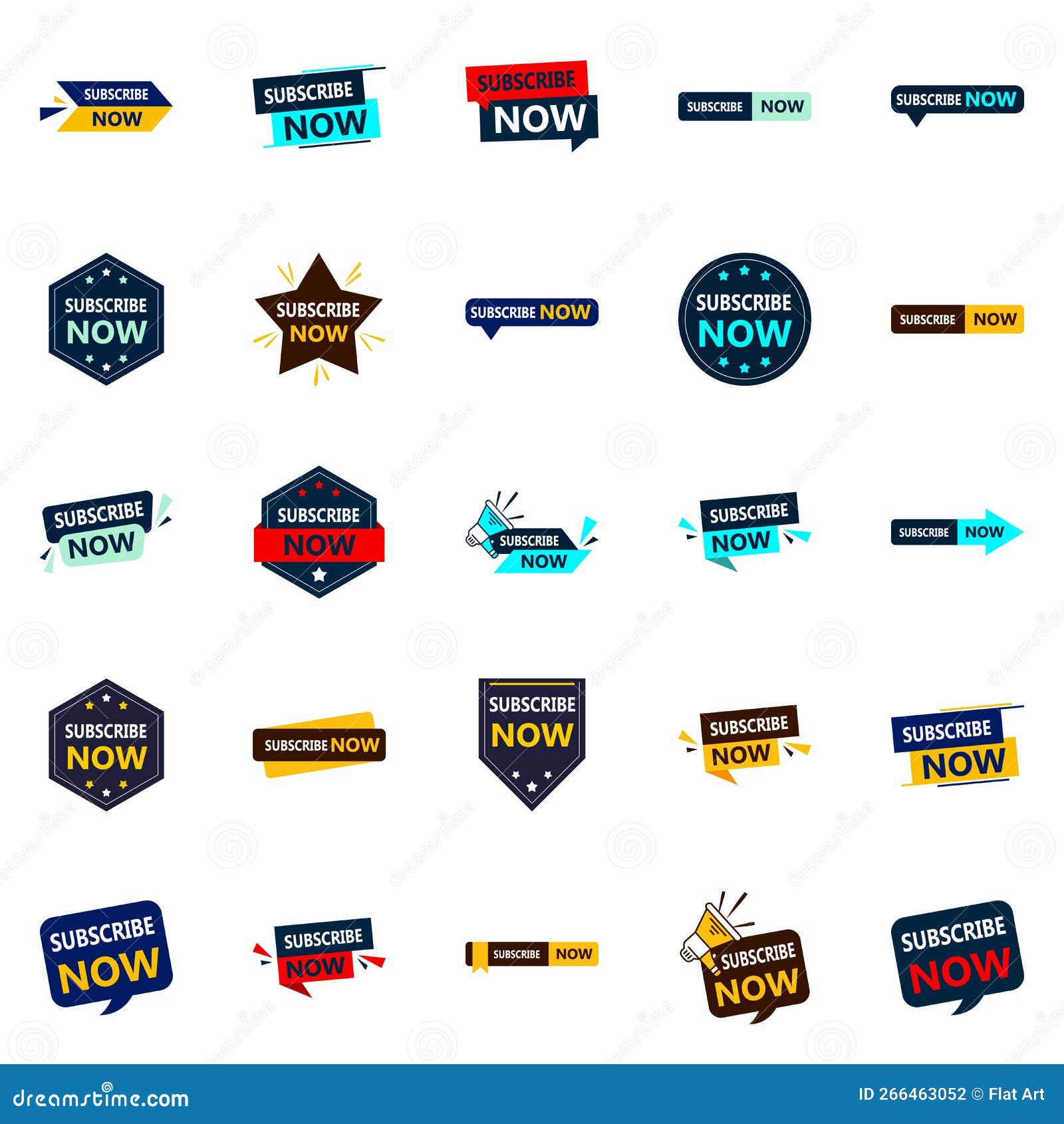 25 Unique Subscribe Now Designs To Increase Sign-Ups Stock Vector ...