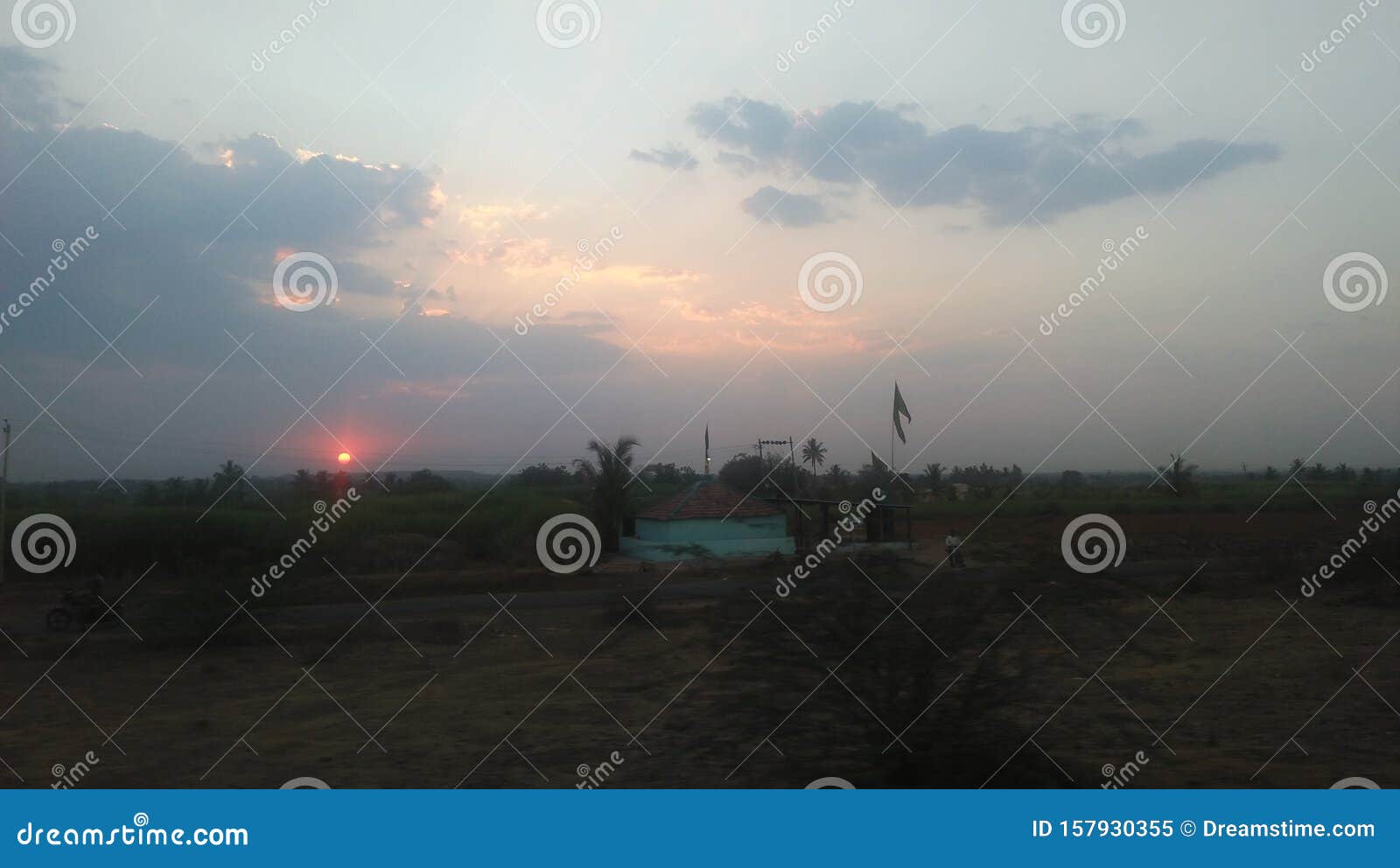 Unique sunset in india stock image. Image of rare, photographs - 157930355